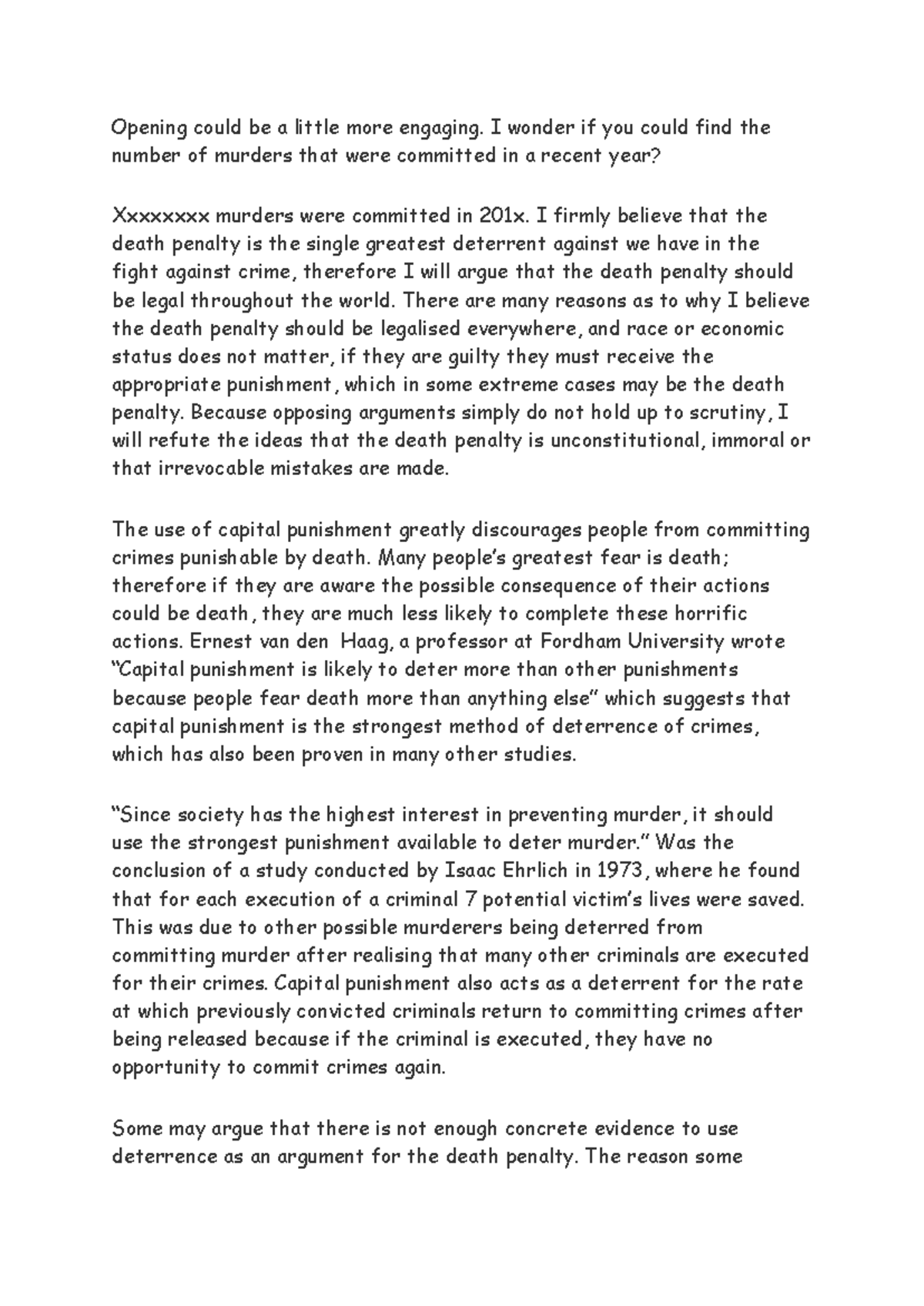 Persuasive Speech on the Death Penalty: Arguments for Legalization ...
