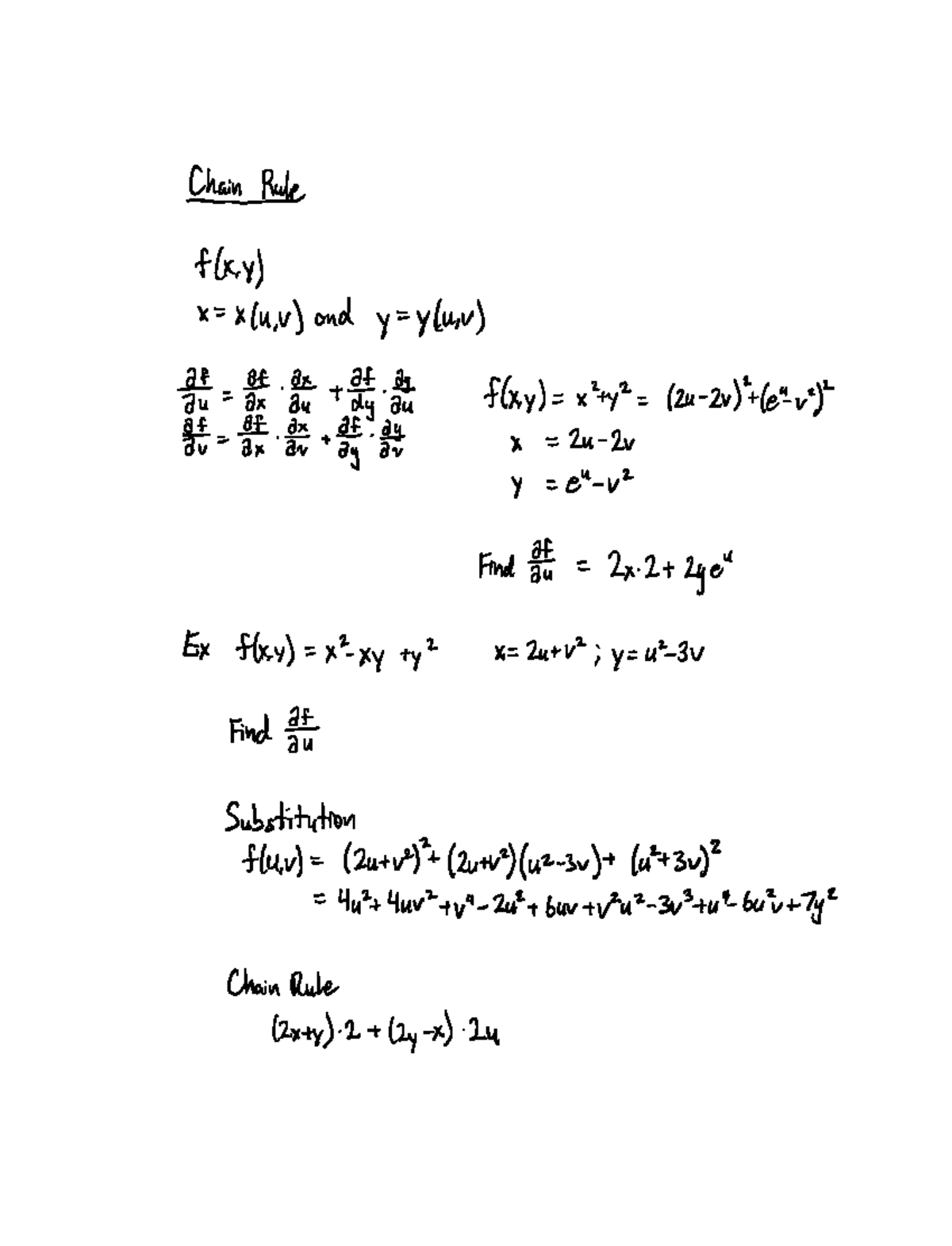 Final Exam Notes - Calc 200: Chain Rule, Optimization & Extrema - Studocu