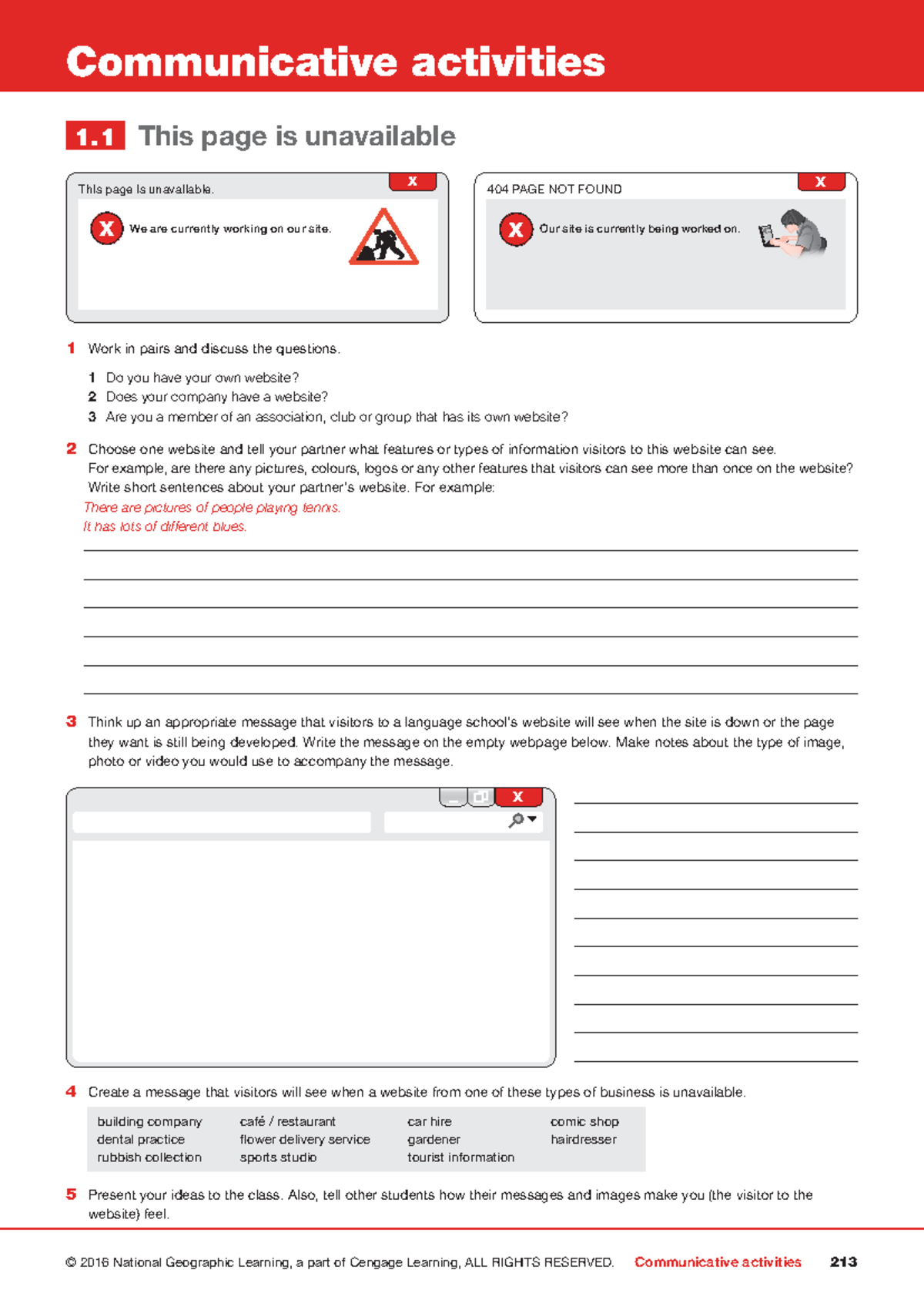 Upper Intermediate Communicative Activities - Unit 1 Guide - Studocu