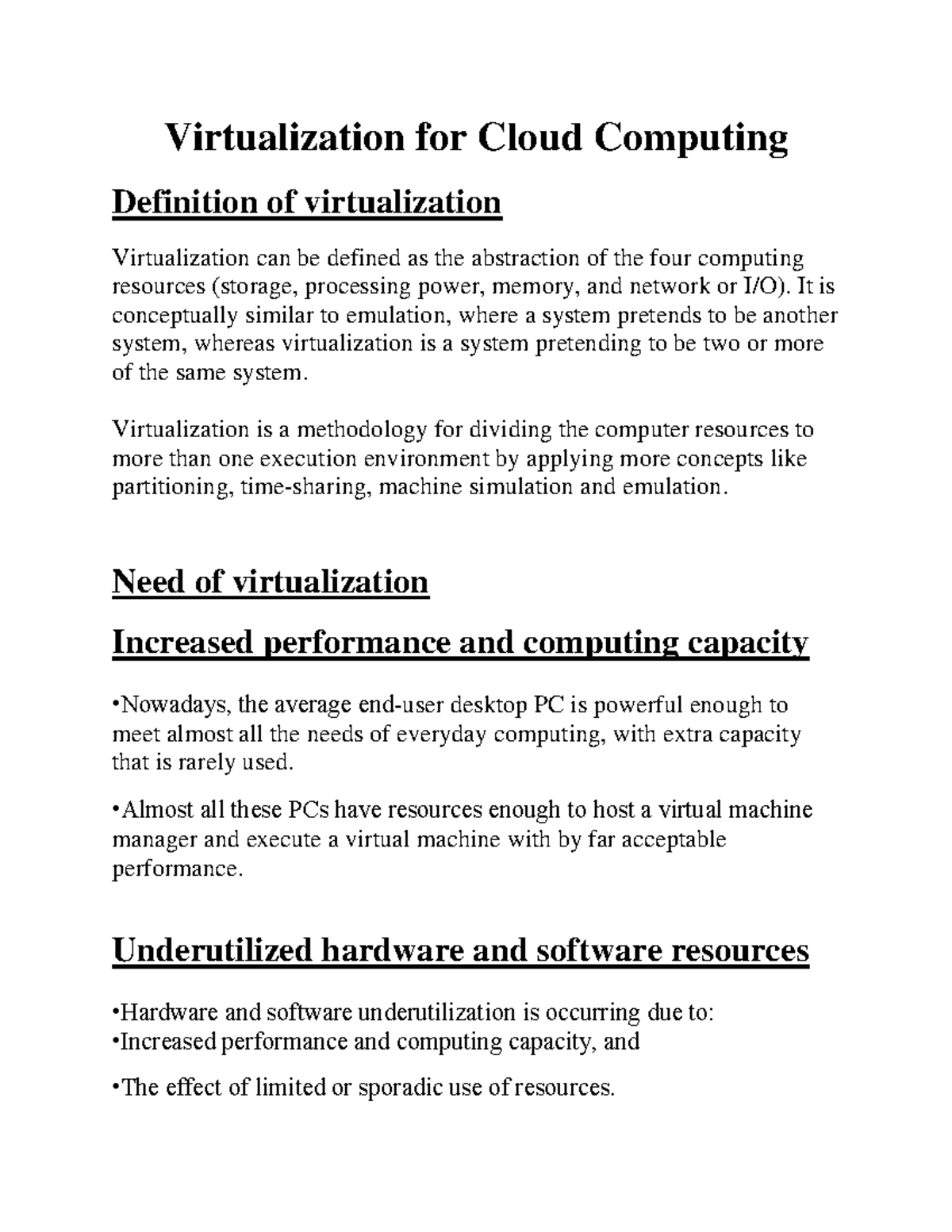 Unit 4: Virtualization in Cloud Computing - Concepts and Techniques ...