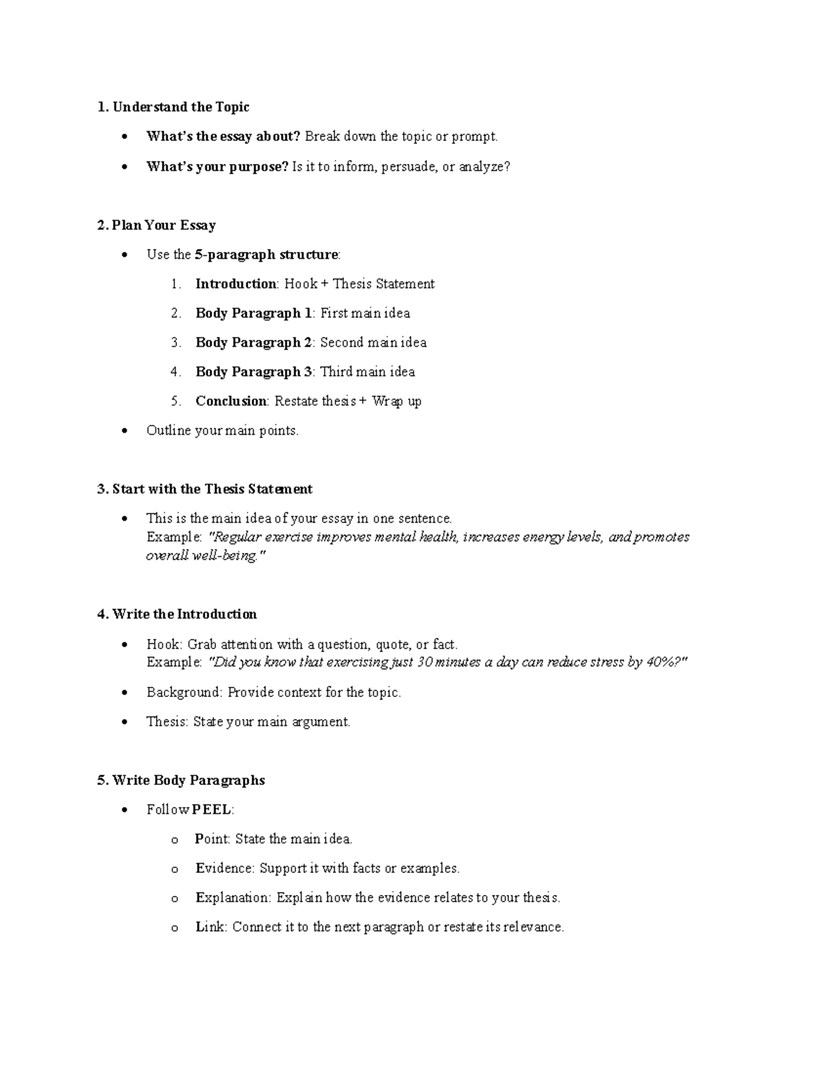 Essay Writing - Understand the Topic What’s the essay about? Break down ...