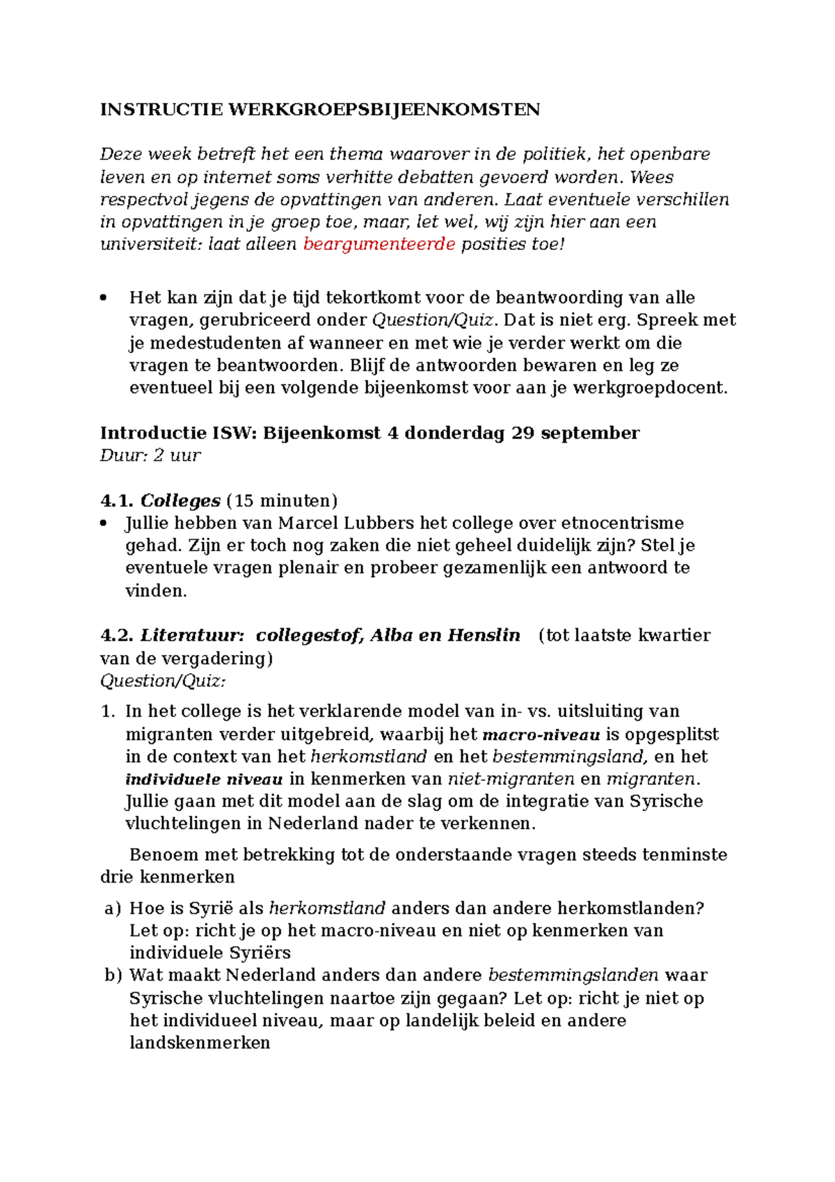 2022 Werkgroepsbijeenkomst 4 - INSTRUCTIE WERKGROEPSBIJEENKOMSTEN Deze ...