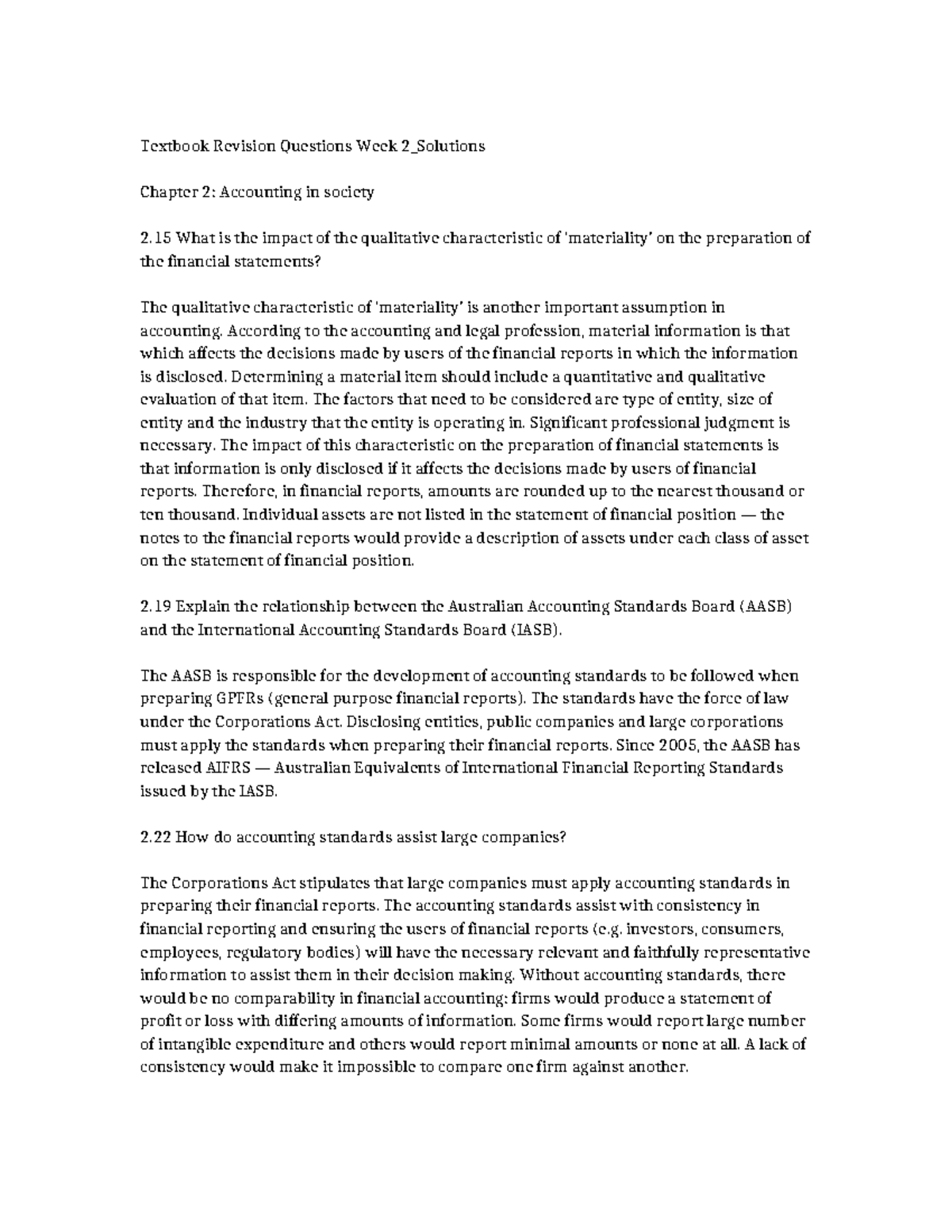 Textbook Revision Questions Week 2 Solutions - Textbook Revision ...
