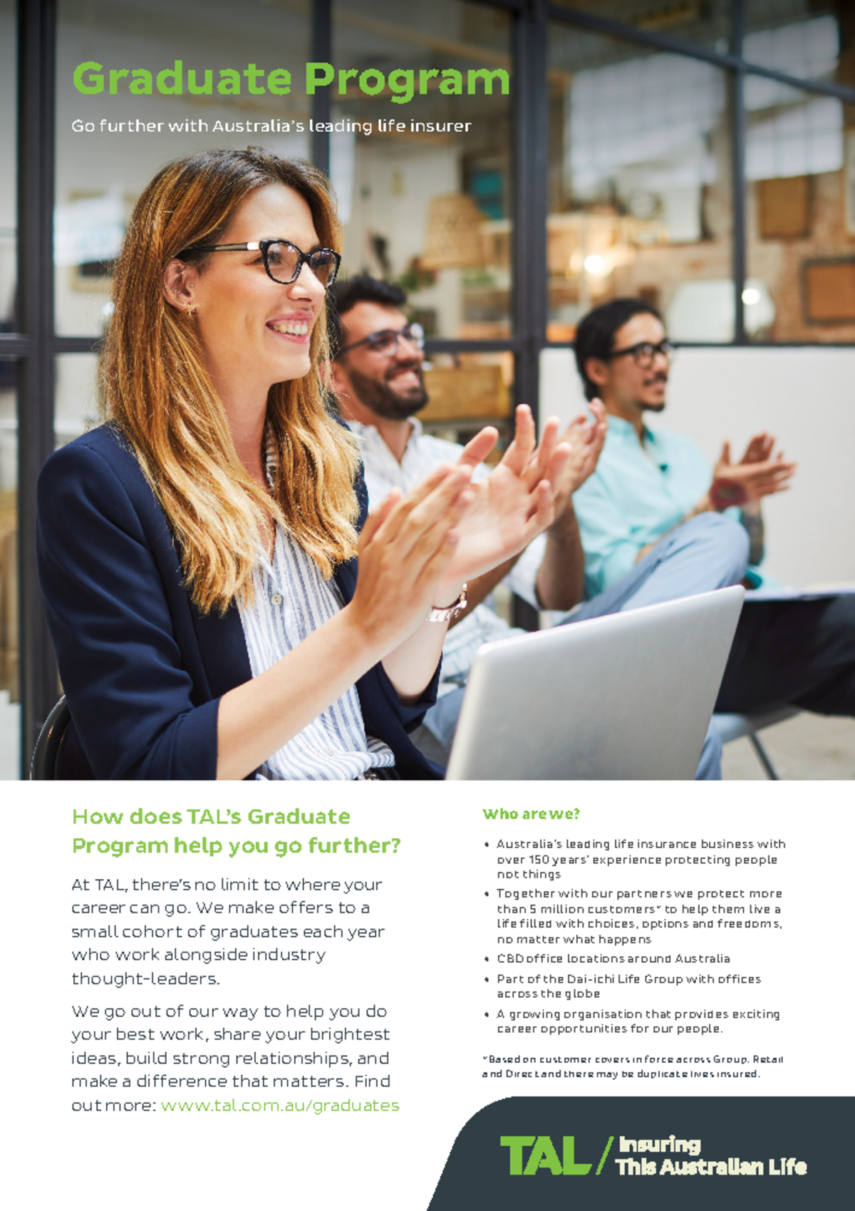 Tal graduate flyer march 2024 - How does TAL’s Graduate Program help you go further? At TAL ...