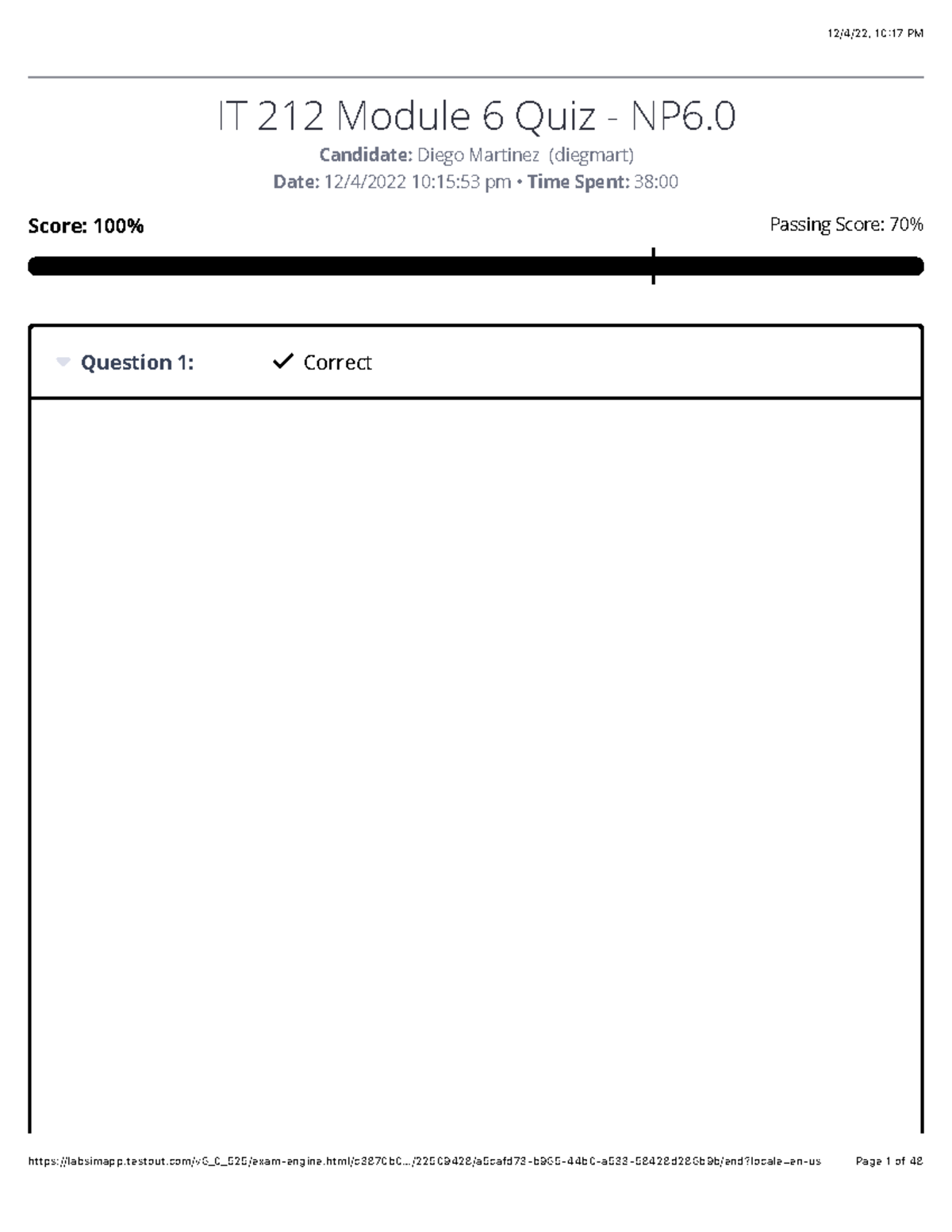 Module 6 - Quiz NP6 - - Studocu