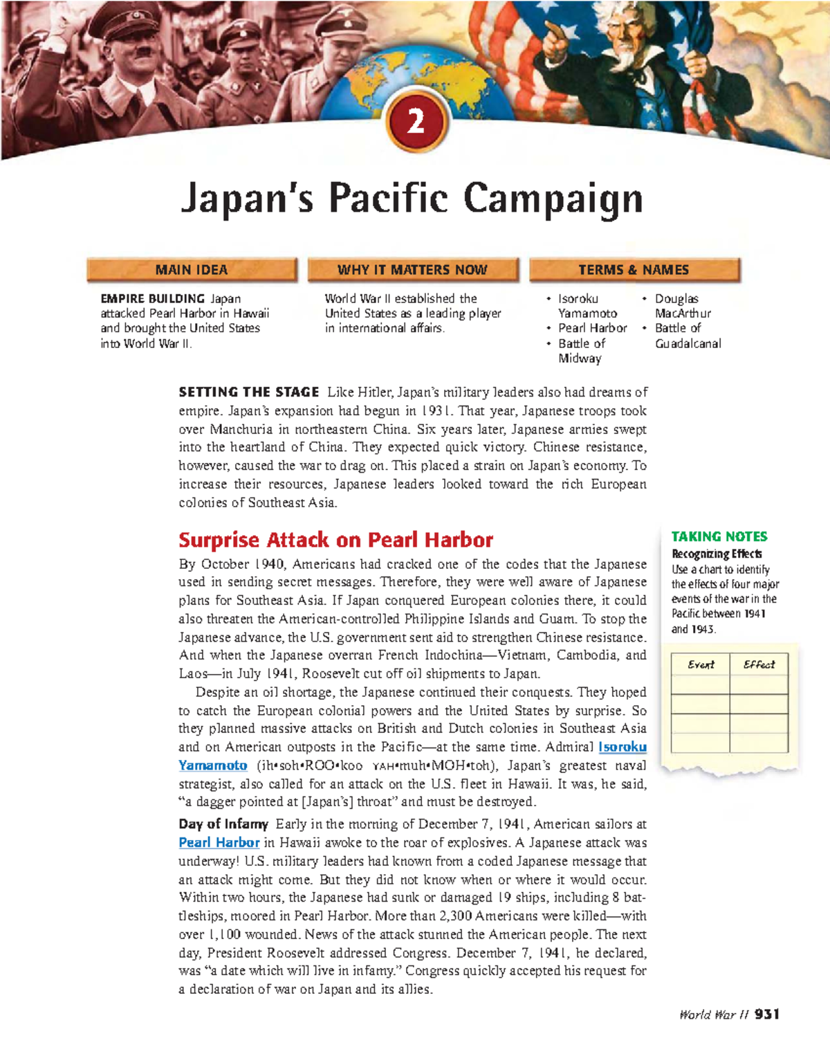 WWII 931: Strategies & Key Events in the Pacific Theater - Studocu