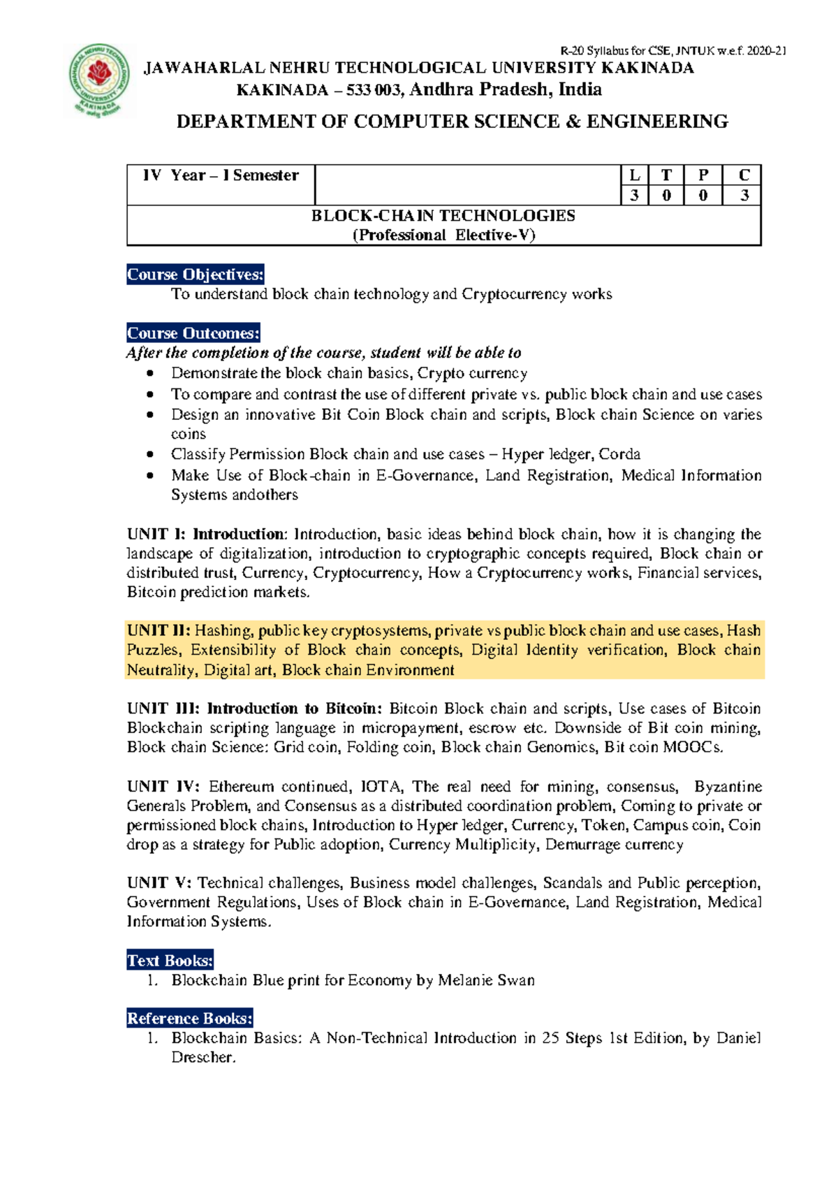 BCT 2023 Unit II: In-Depth Notes on Blockchain Technology - Studocu