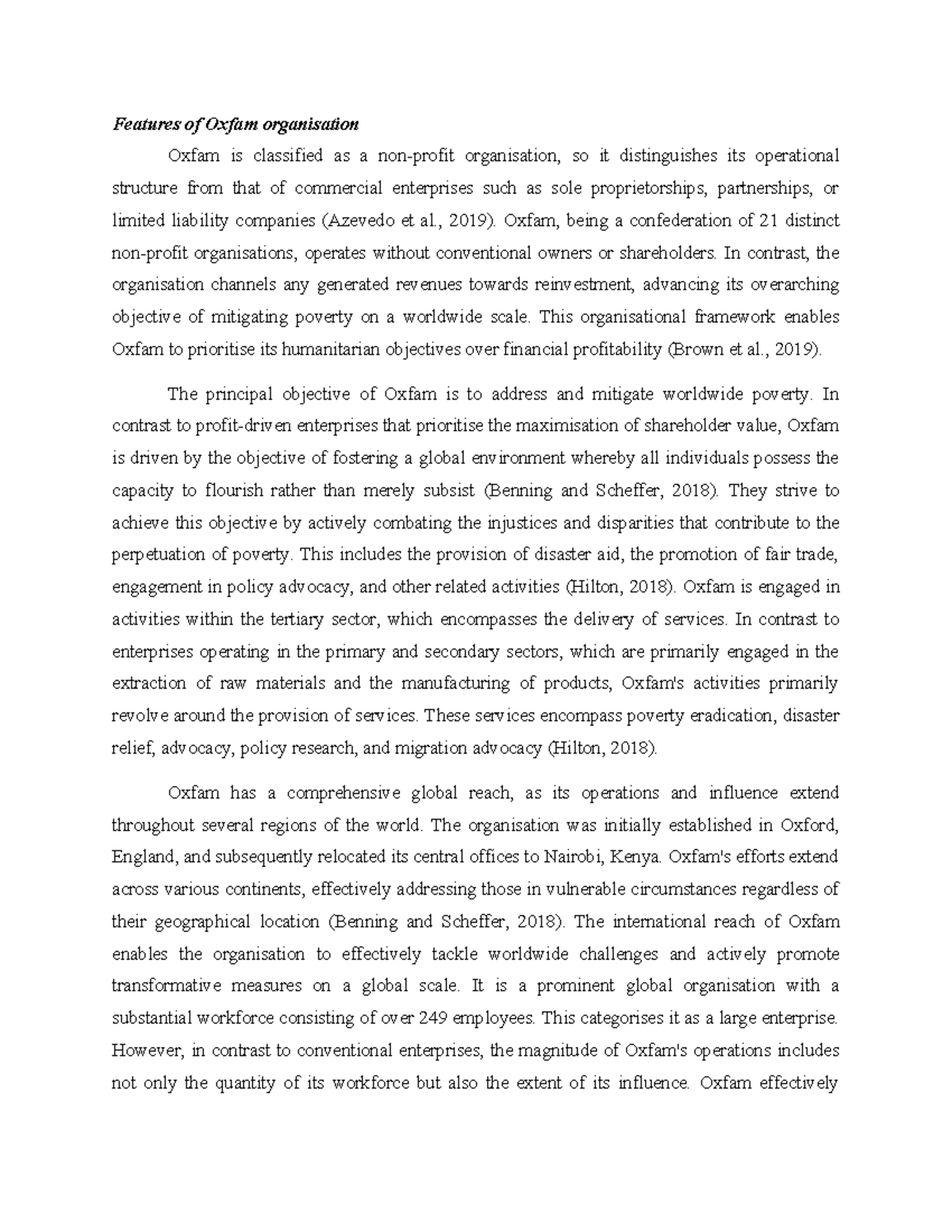0184 - Oxfam: Structure, Objectives, and Stakeholder Influence Analysis ...