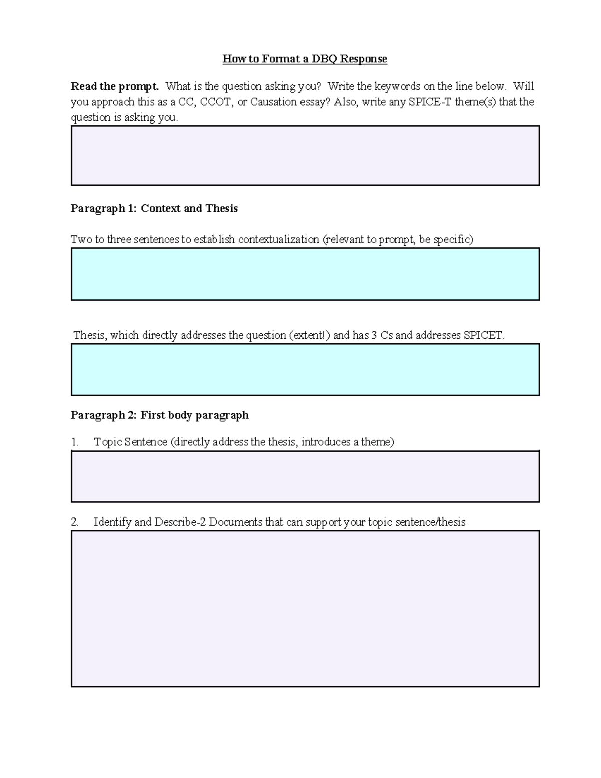 DBQ Guide: Effective Formatting Strategies for Students - Studocu