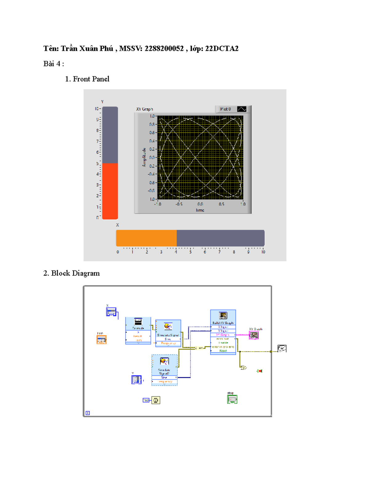 Bài Tập Thực Hành 4: Front Panel, Block Diagram & Signal Analysis ...
