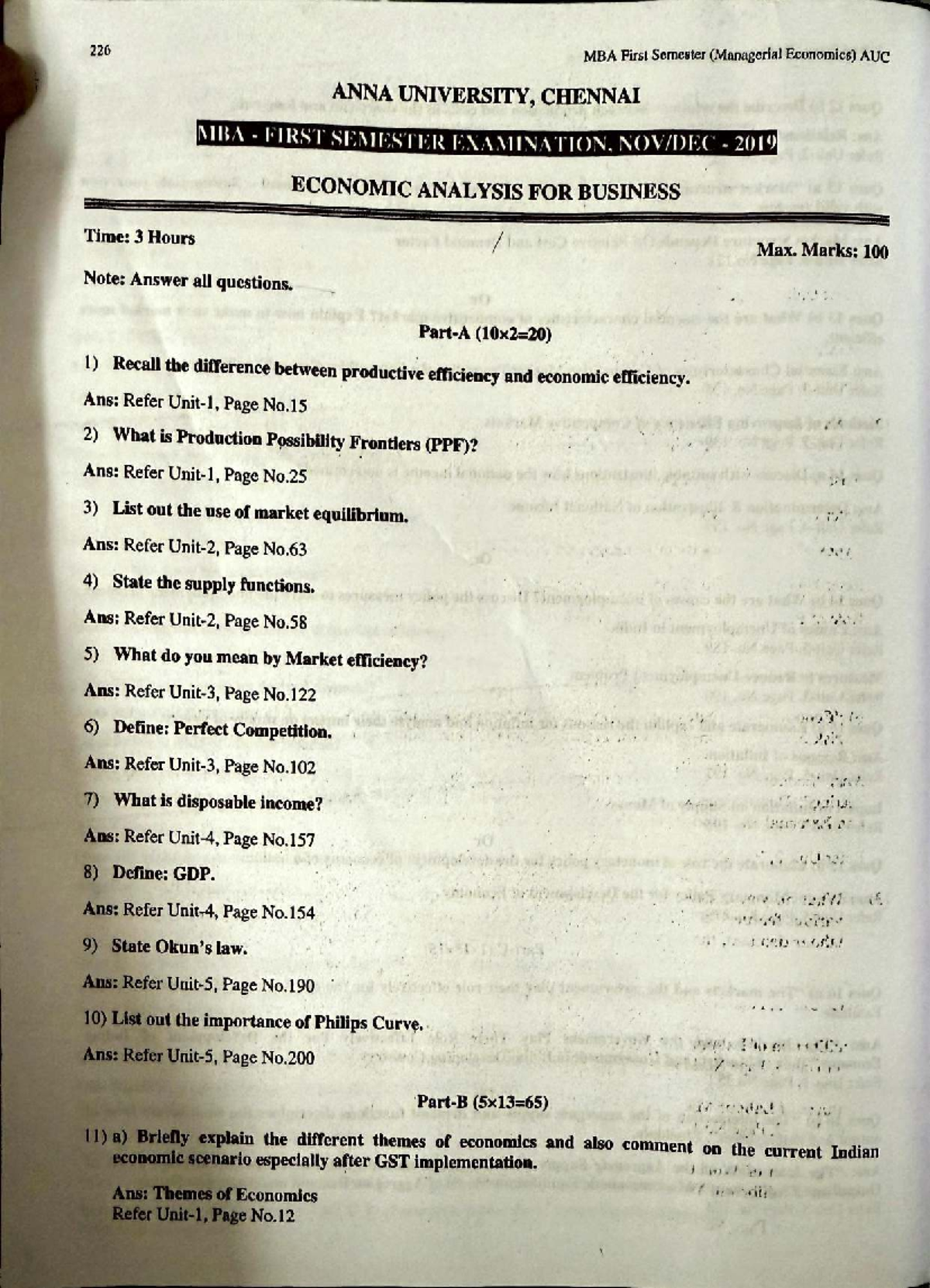 MBA First Semester (Managerial Economics) 226 AUC ANNA UNIVERSITY ...