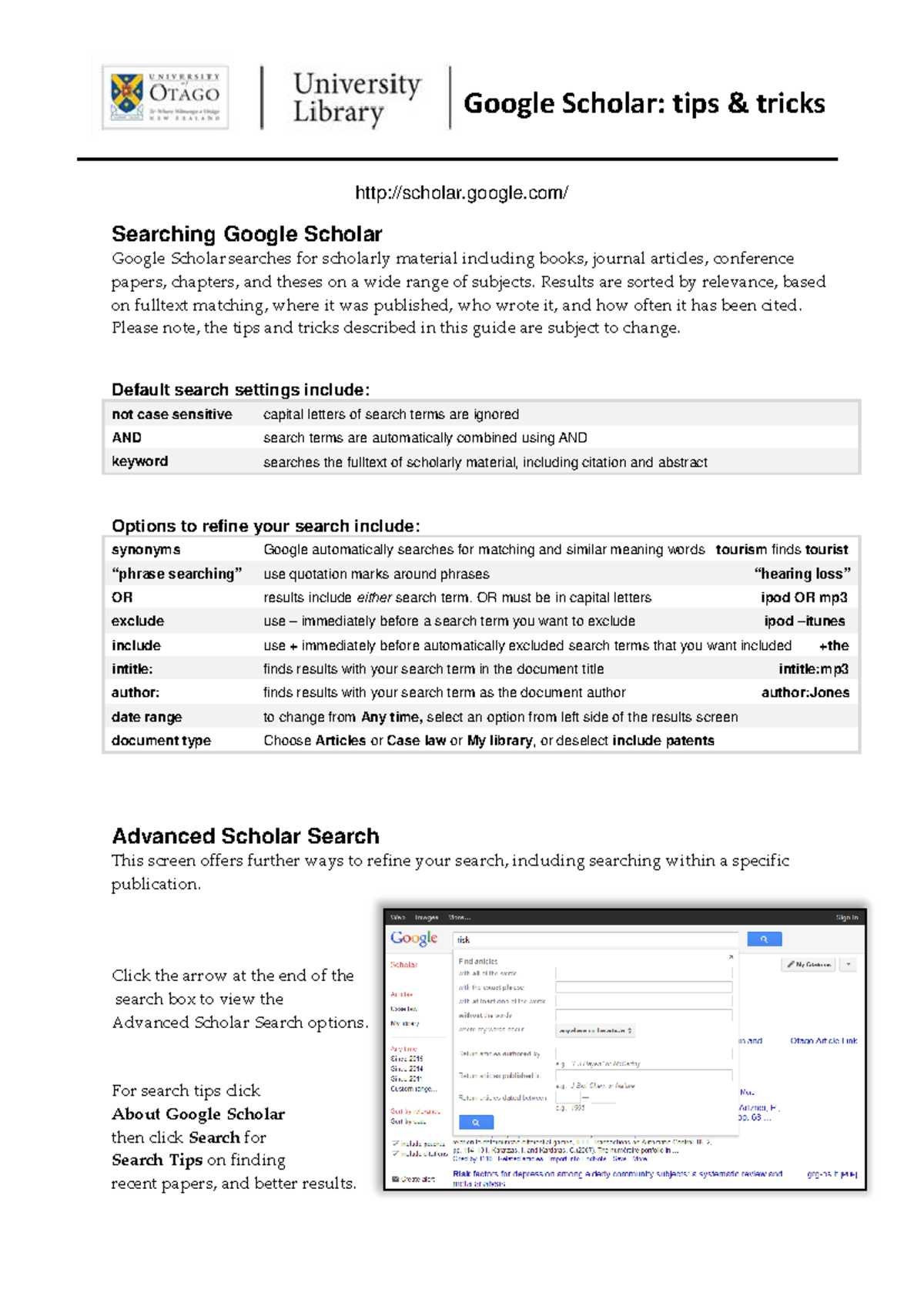 Google Scholar Tips & Tricks for Effective Searching - Studocu