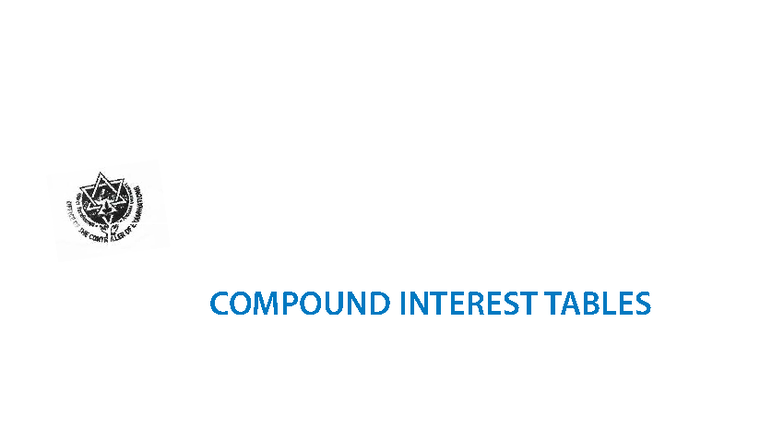 Table - Ghvnojv - COMPOUND INTEREST TABLES ####### % Compound Interest ...