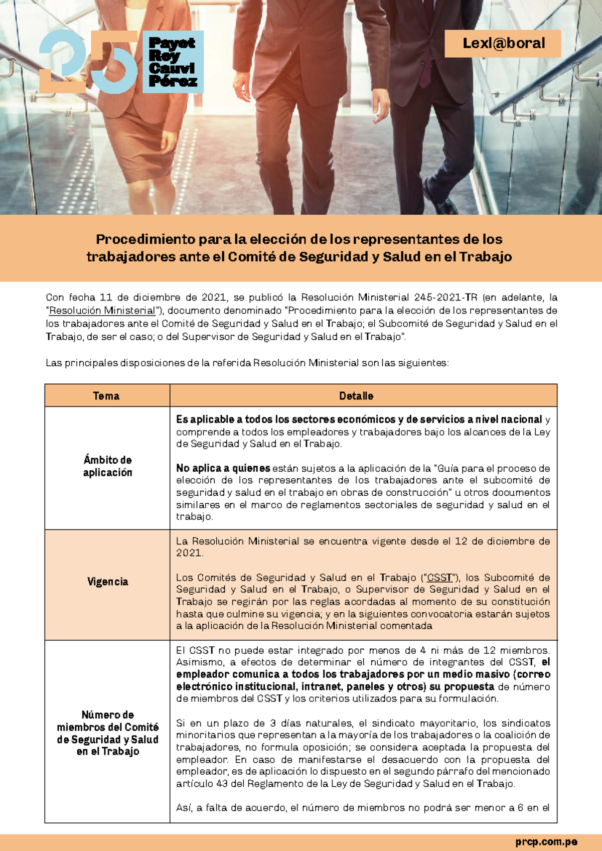 Procedimiento para Elección de Representantes de Trabajadores ante CSST ...