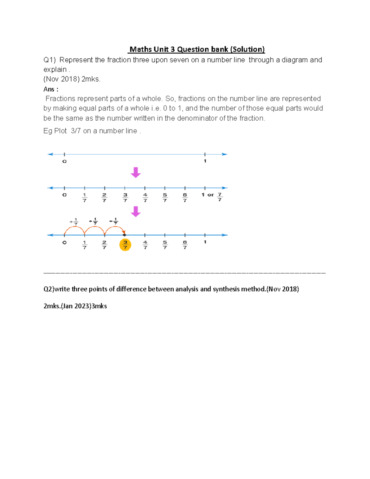 Maths Unit 3 Question Bank Solutions (Nov 2018 & Jan 2023) - Studocu