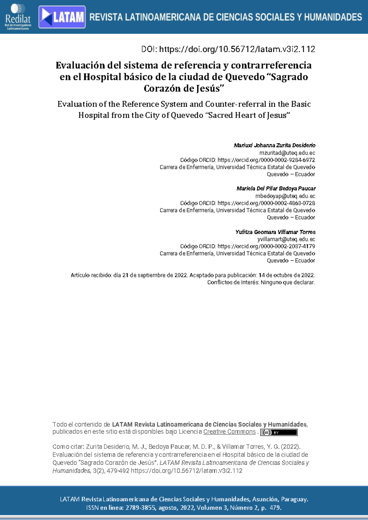 Evaluación del Sistema de Referencia y Contrarreferencia en el Hospital ...
