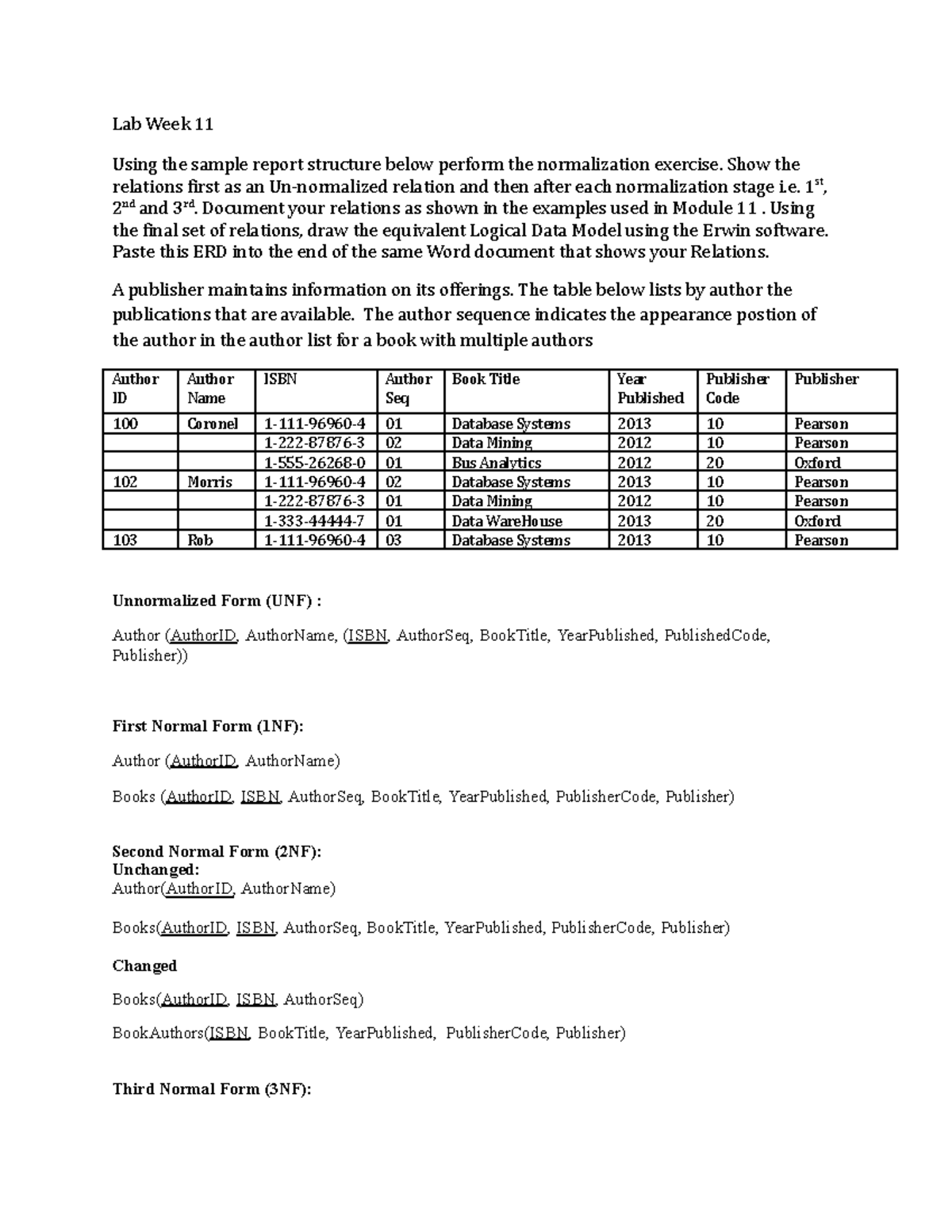 Lab Week 11.docx - lab 11 itm500 - Lab Week 11 Using the sample report ...