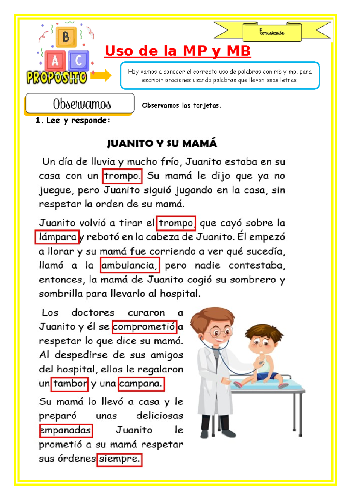 Ortografa Mp Mb Ficha Interactiva Y Descargable Puedes