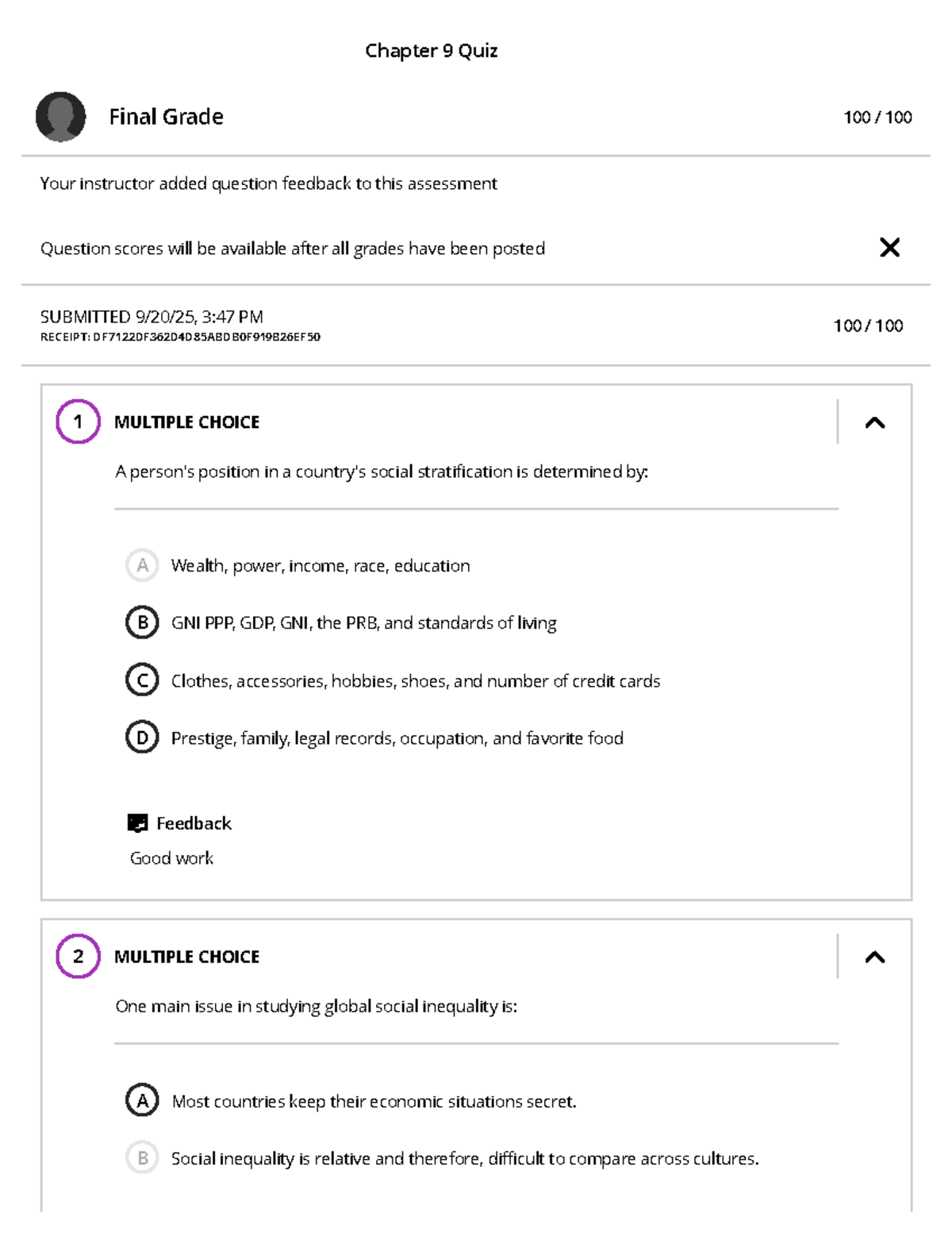 Sociology 101: Chapter 9 Quiz on Social Stratification Concepts - Studocu