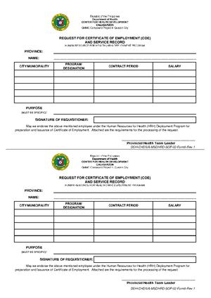 DEPARTMENT OF HEALTH PRIMARY CARE WORKERS’ CERTIFICATION PROGRAM - Date ...