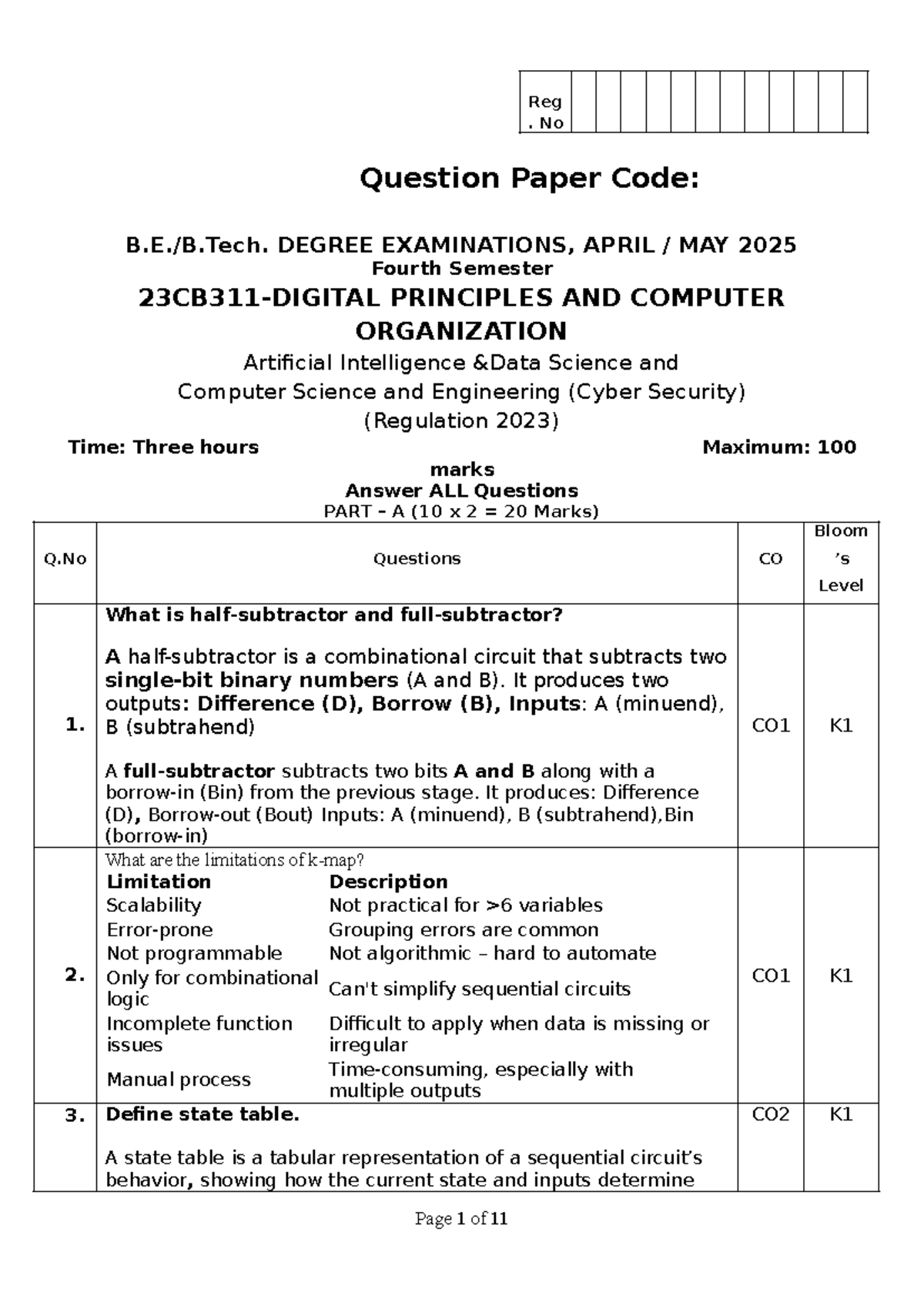 DPCO 2025: Principles and Computer Organization Exam Paper - Studocu