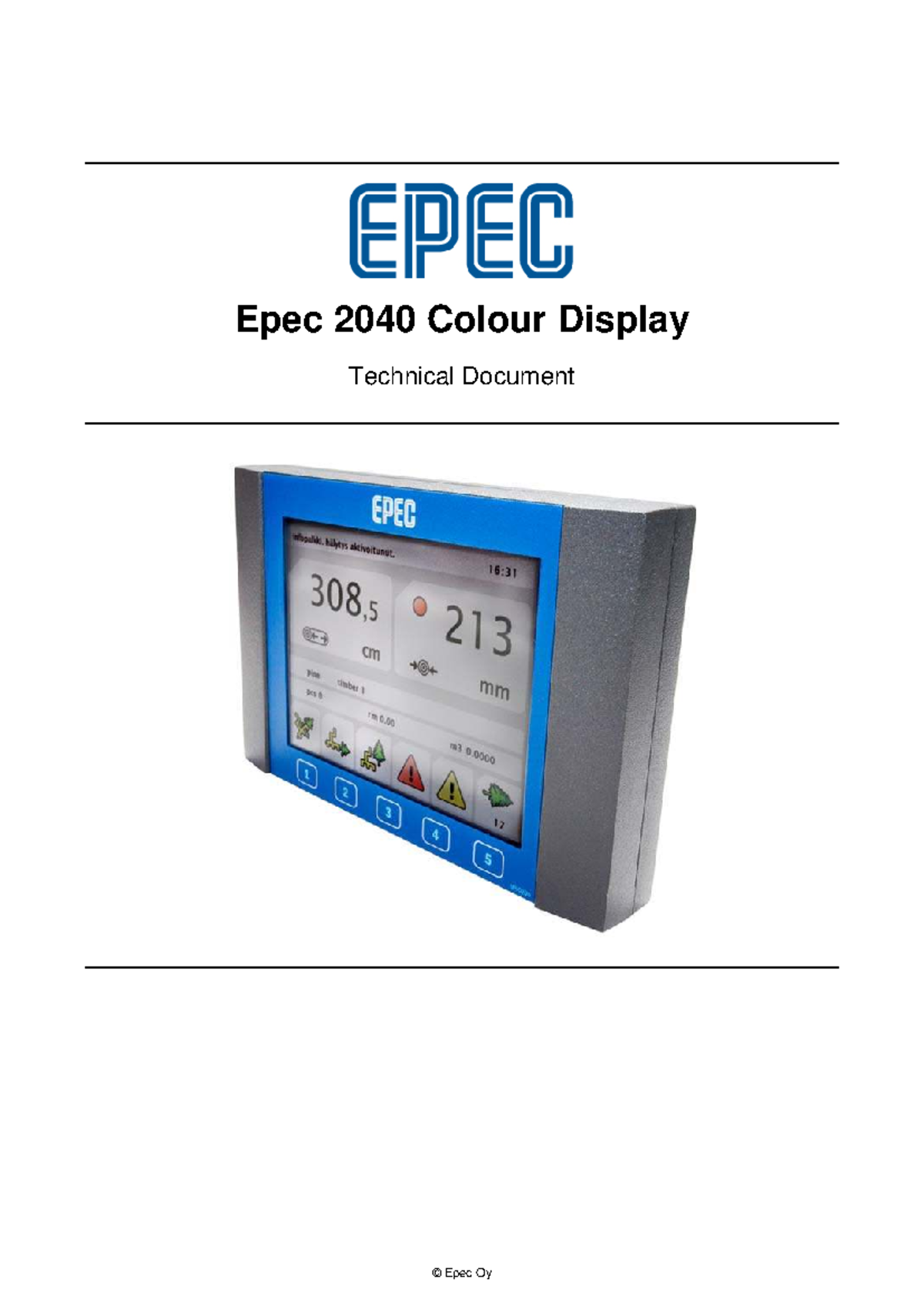 Epec 2040 Colour Display Technical Document (2040D0X) - Studocu