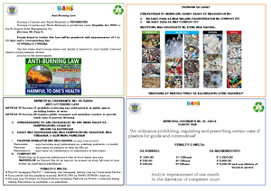 Sample Hapag- Ordinance - Republic of the Philippines Barangay ...