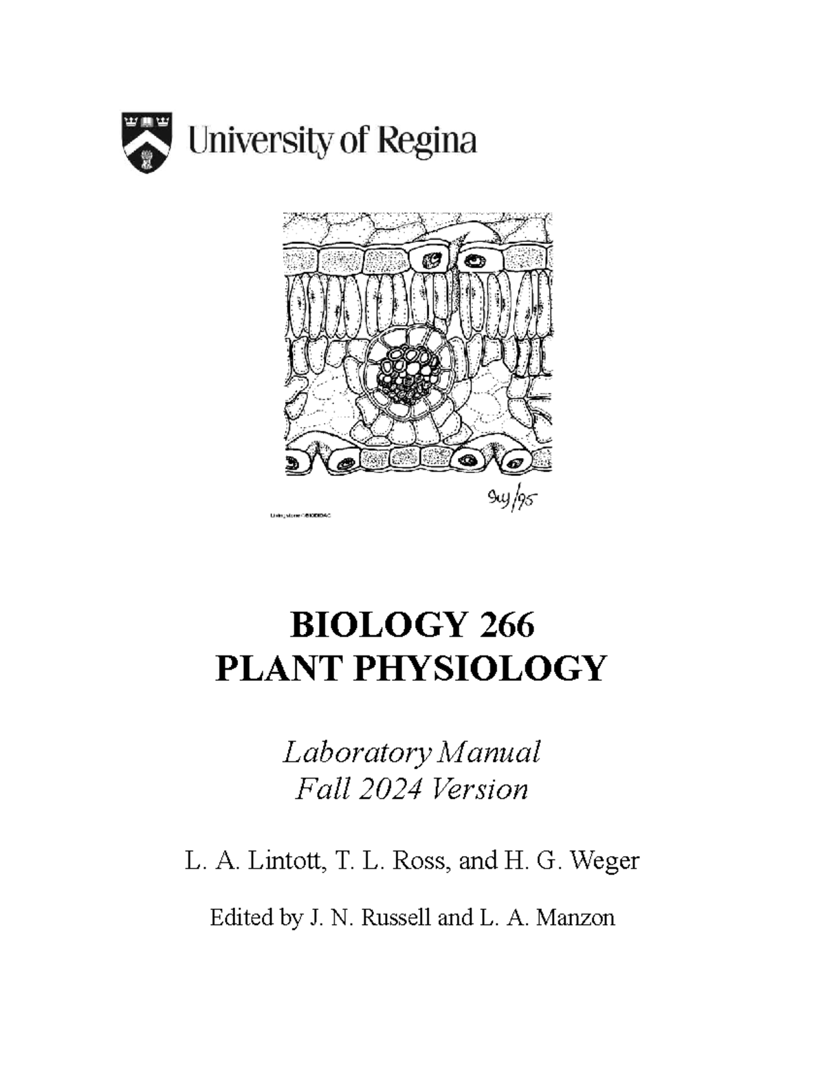 Biology 266 Plant Physiology Lab Manual - Fall 2024 Edition - Studocu