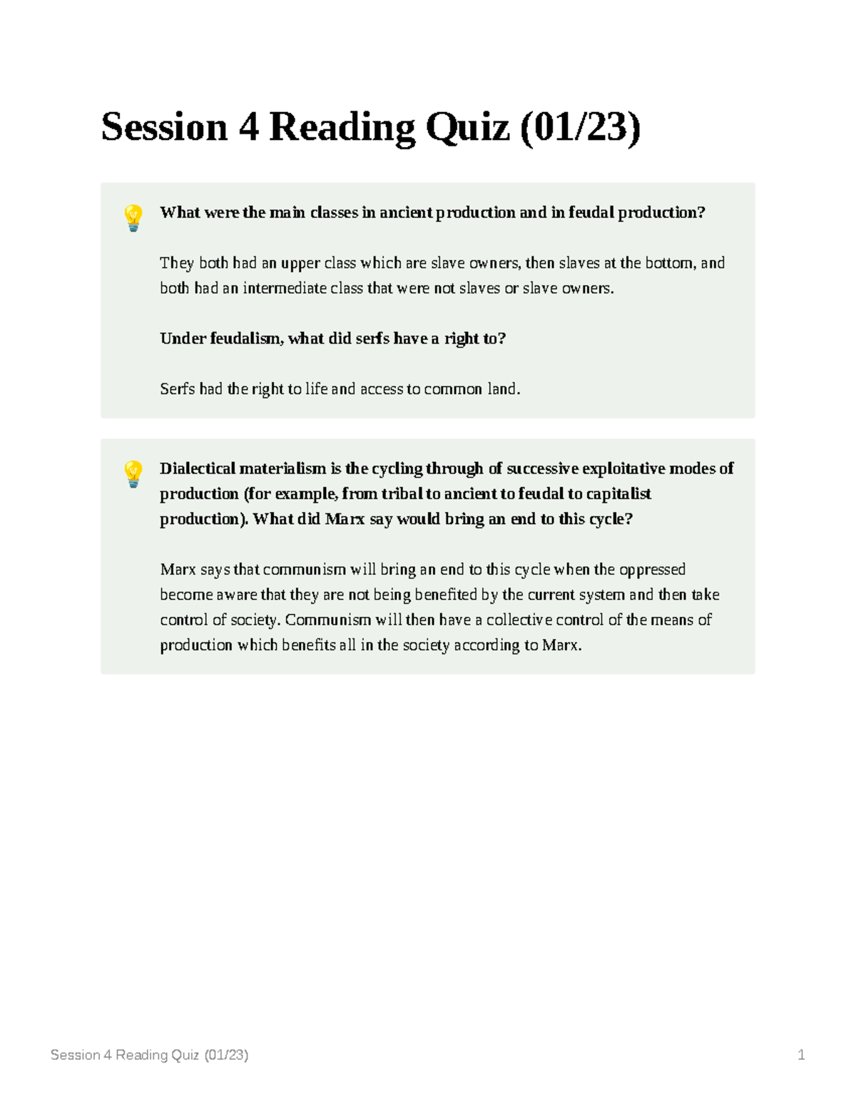 Session 4 Reading Quiz - Session 4 Reading Quiz (01/23) 1 Session 4 ...