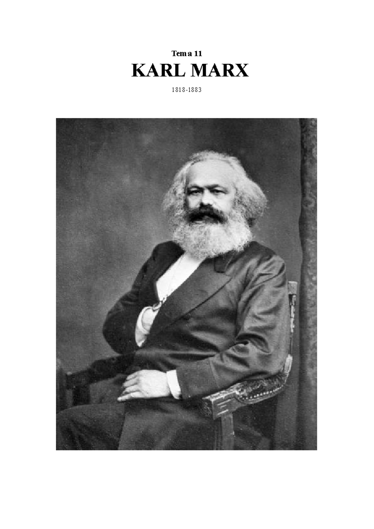 Tema 11 - KARL MARX (1818-?) - Resumen de su Filosofía y Contexto ...