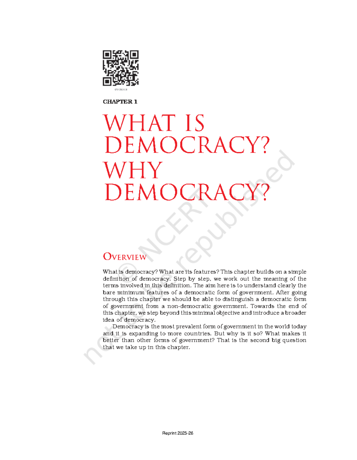 Iess401 - Chapter 1: Understanding Democracy and Its Features - Studocu