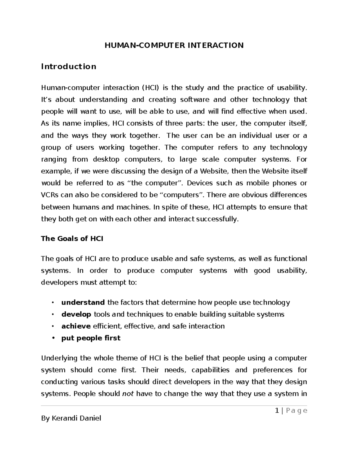 HCI 107156516 Lecture Notes: Understanding Human-Computer Interaction ...