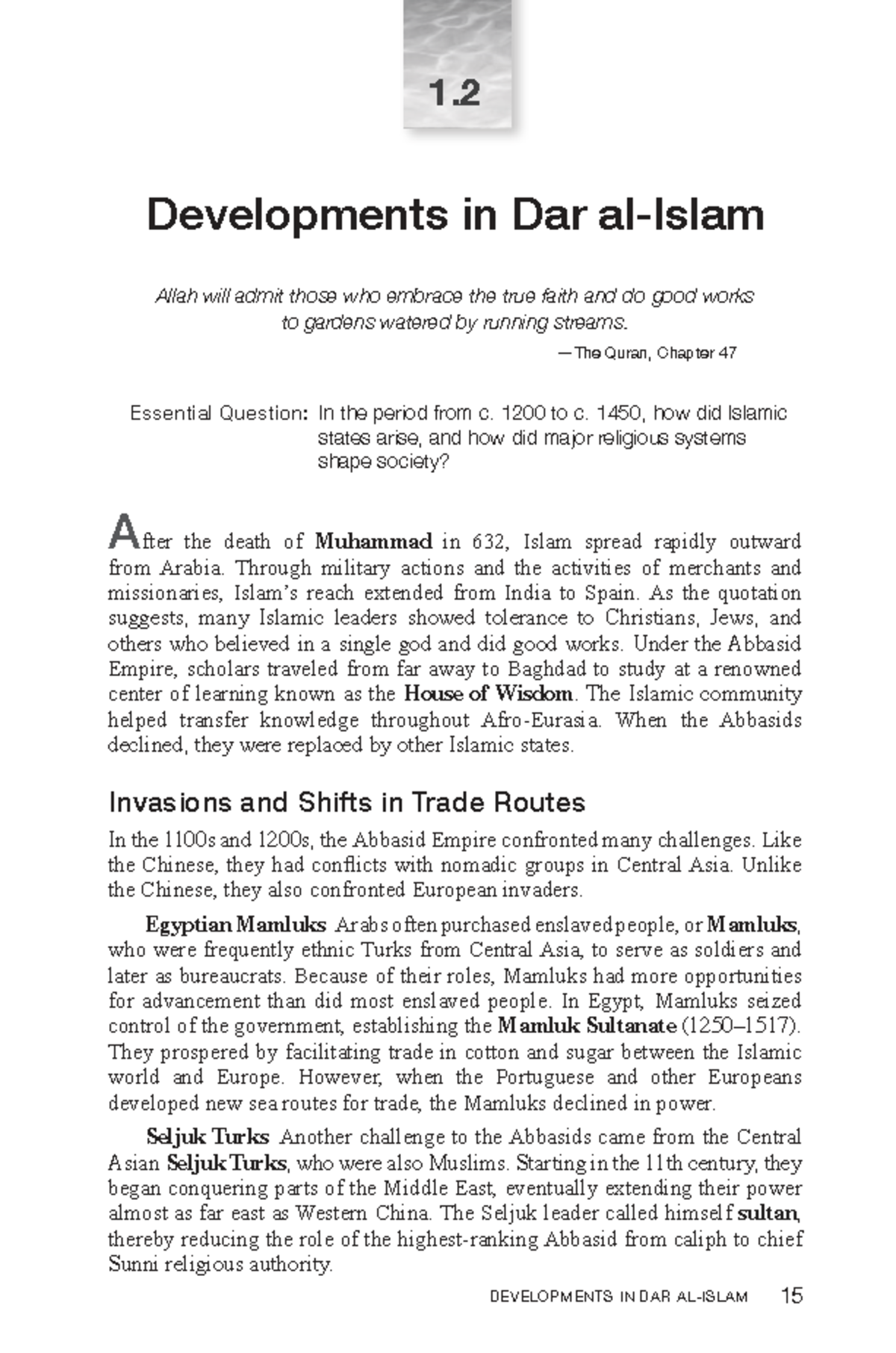 Islamic States and Cultural Developments (c. 1200-1450) - Amsco AP ...