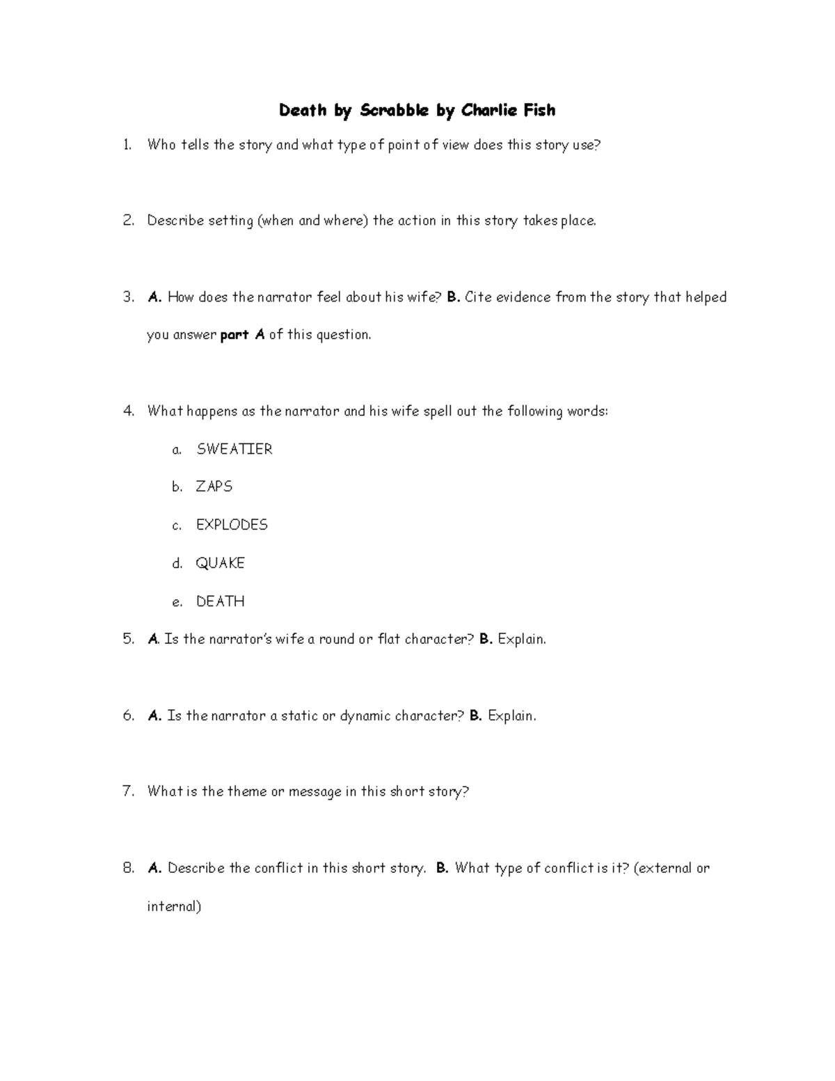 jrpiyvgjvhj hjuyu - Death by Scrabble by Charlie Fish Who tells the ...