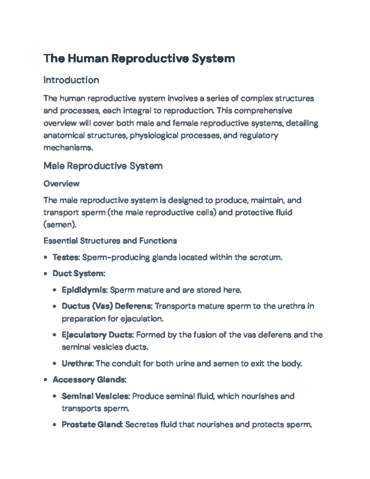 Human Reproductive System Overview: Male & Female Dynamics - The Human ...