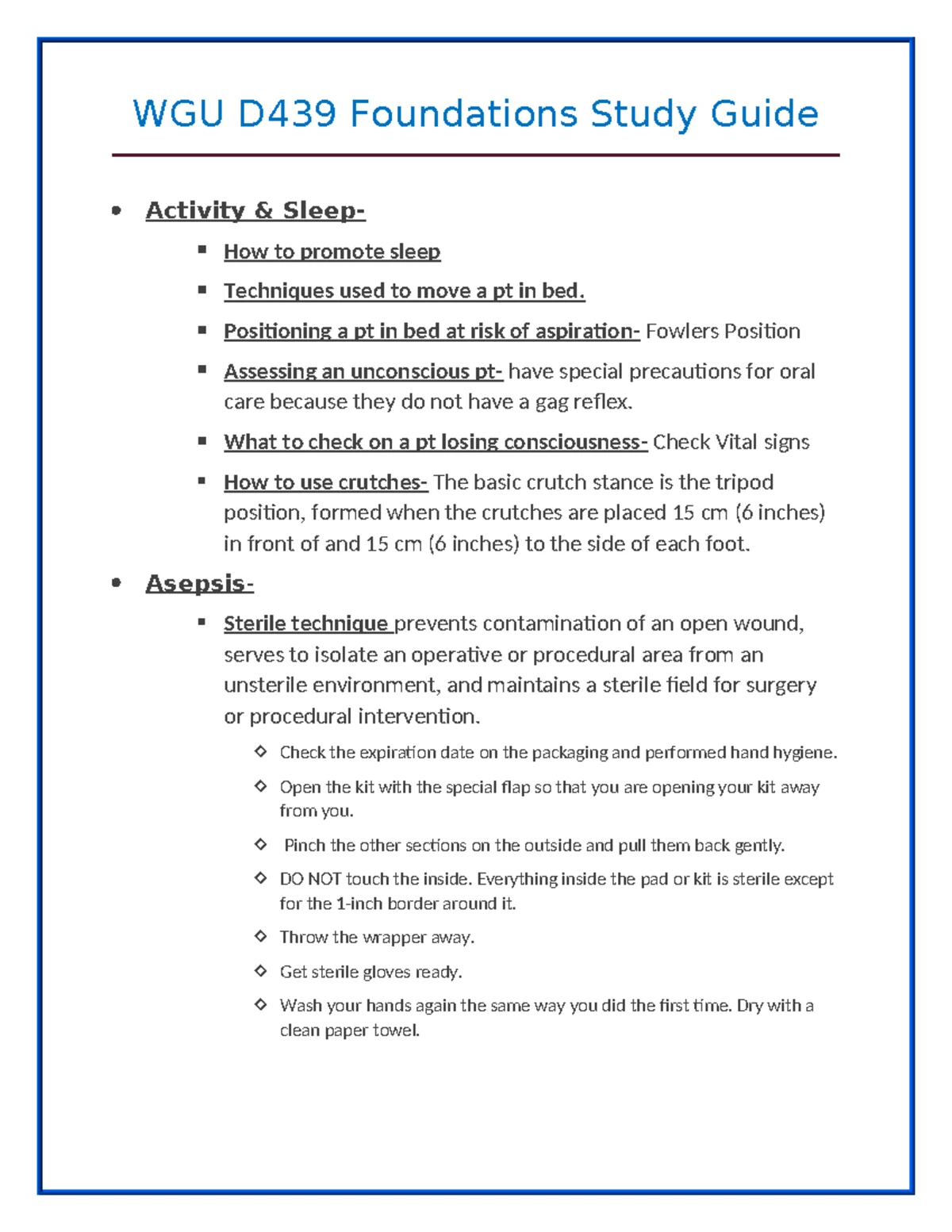 WGU D444 Concept Map: Disease Process & Pathophysiology Overview - Studocu
