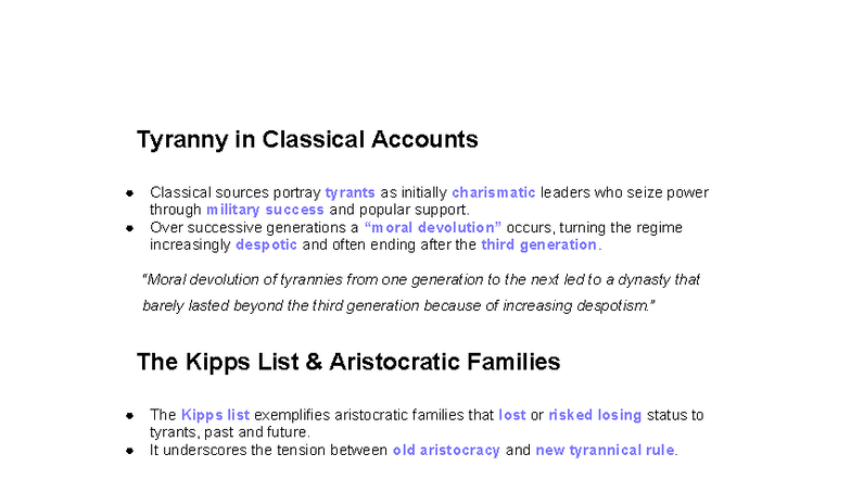 Classical Tyranny: Insights from Historical Accounts and Case Studies ...