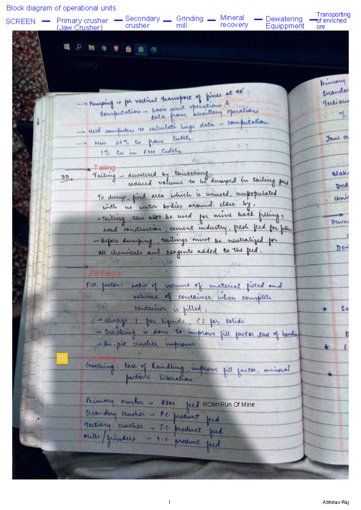 Complete Notes on Crushing and Mineral Recovery - BSHE IIT ISM Dhanbad ...
