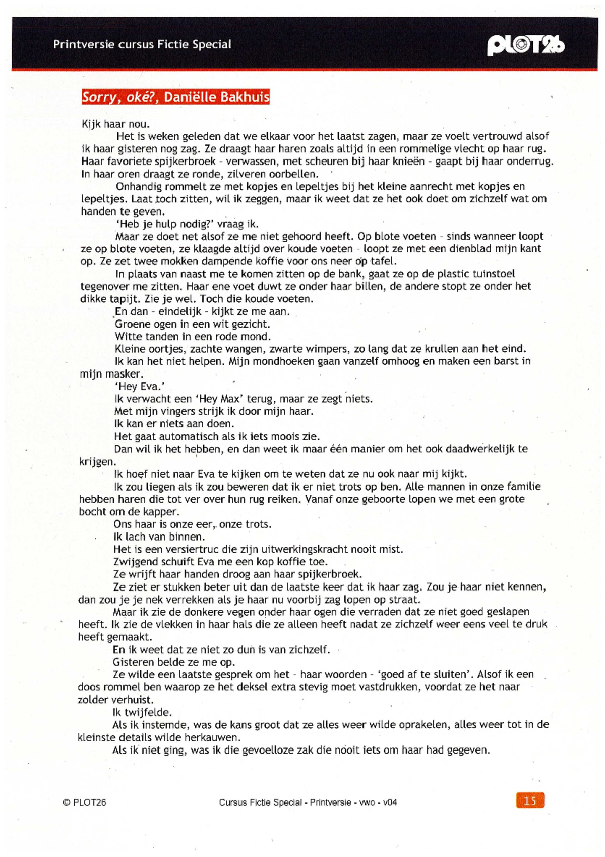 Fictie Lezen: Verhalen - V3 Module Study Guide - Studeersnel