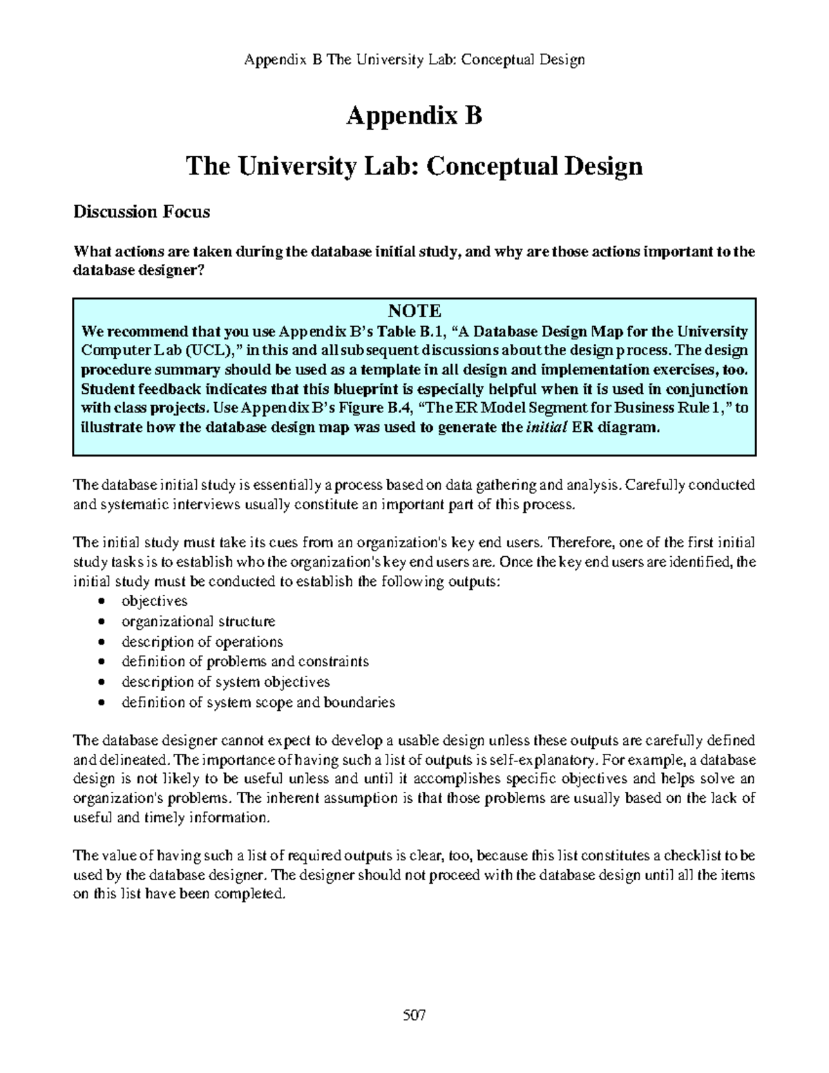 Appendix B - The University Lab: Conceptual Design - Appendix B The ...