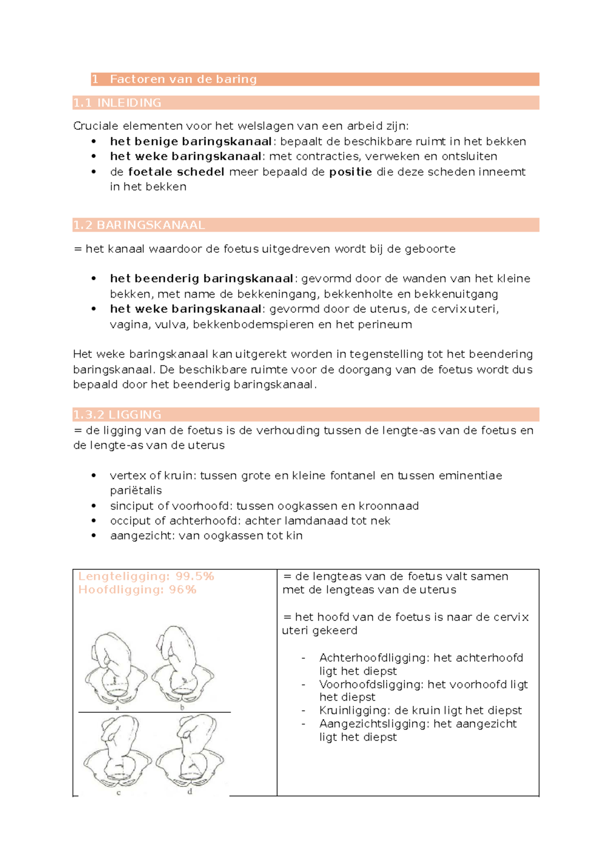 Hoofdstuk 1: Factoren van de Baring en Uteruscontracties (Verloskunde ...