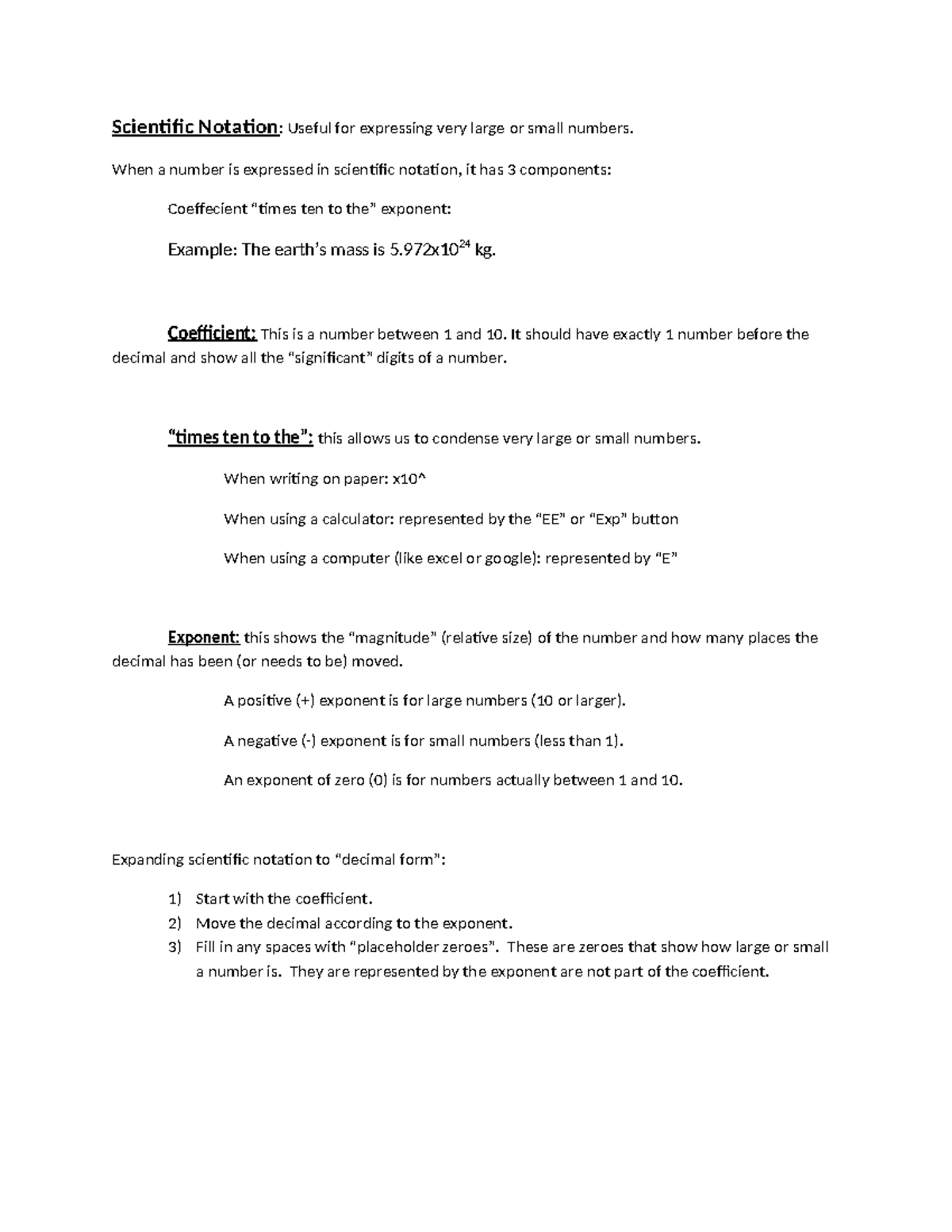 Understanding Scientific Notation: Format & Applications in Math - Studocu