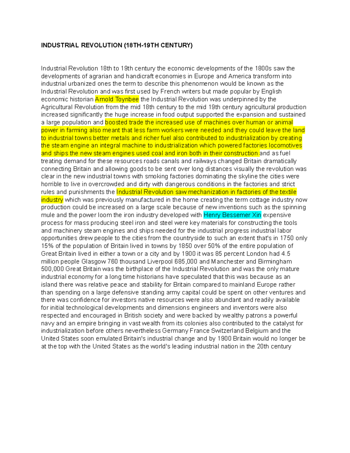 Industrial Revolution (18th-19th Century): Economic Transformations ...