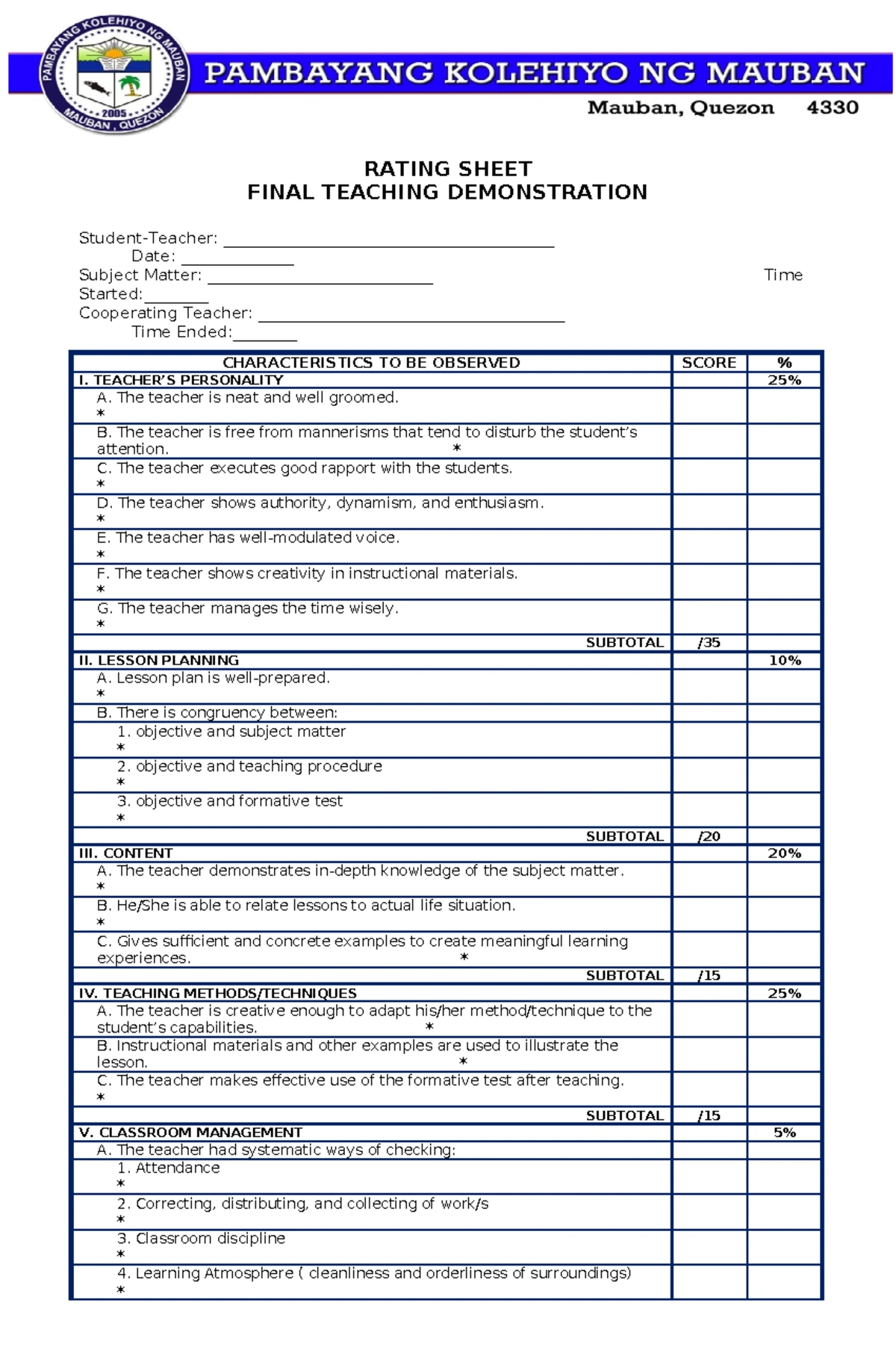 GMRC 4 Summative Test Week 3-4 (2nd Quarter) - Studocu