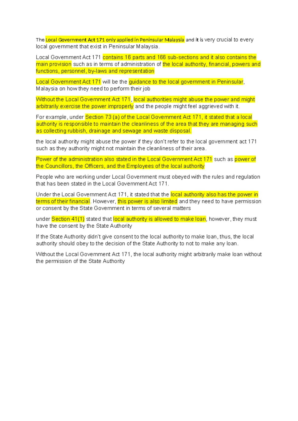 Pad320 presentation - The Local Government Act 171 only applied in ...