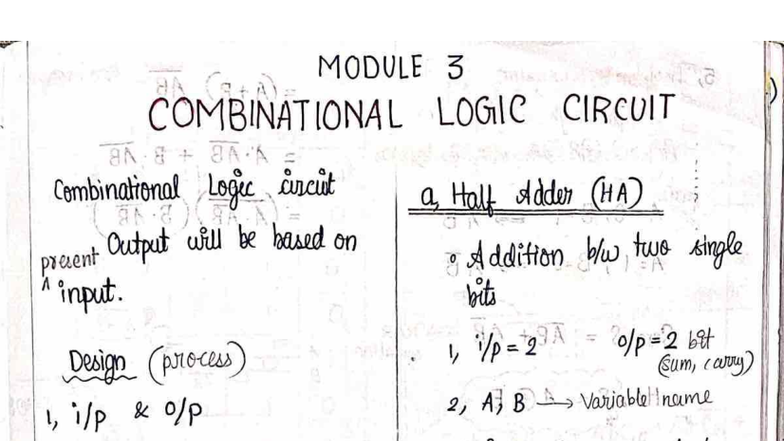 Module 3: Combinational Logic Circuit Notes (LSD) - Studocu