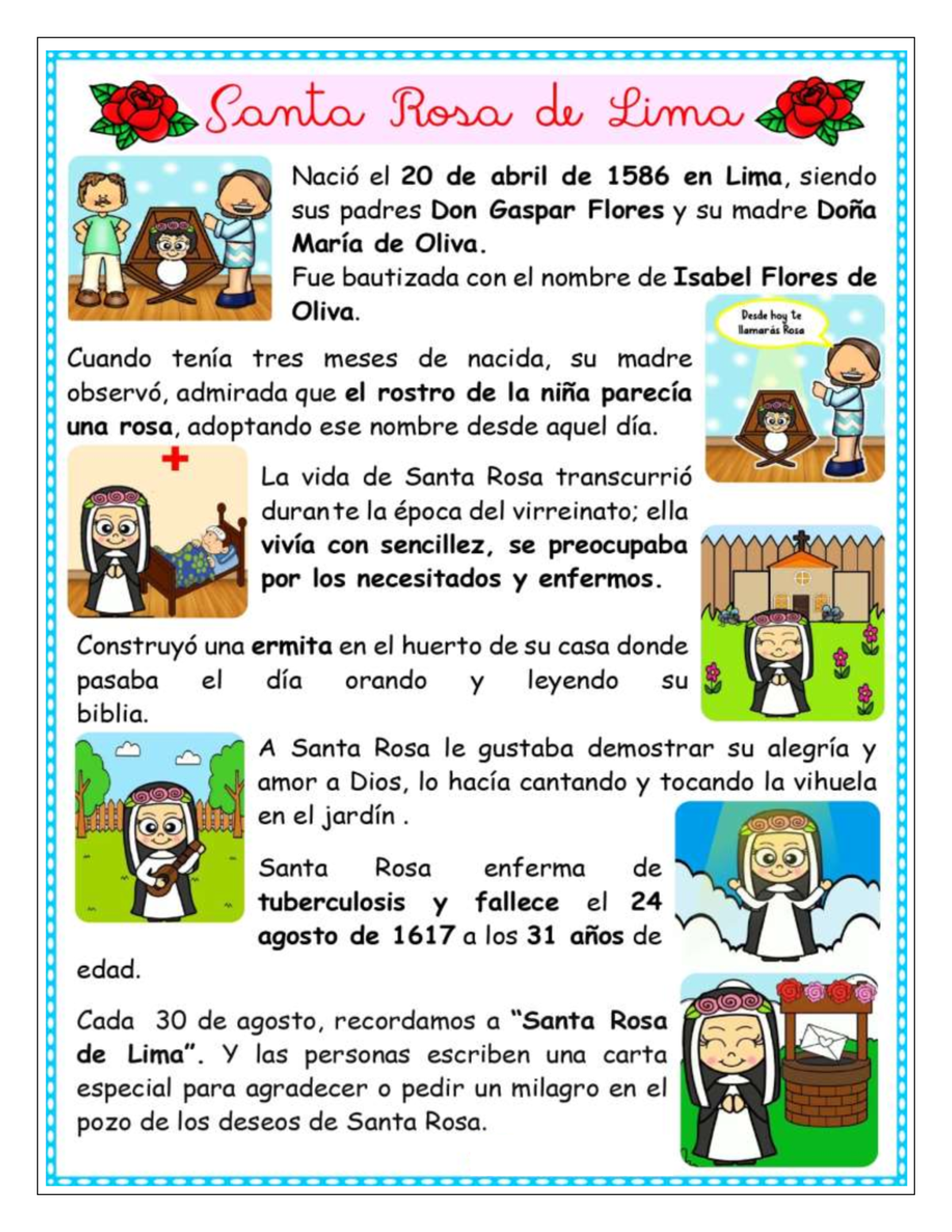 Santa rosa - Santa Rosa de Lima Nació el 20 de abril de 1586 en Lima ...