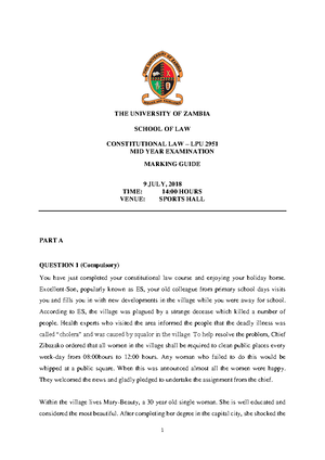 Family Law Module - done by an unza lecturer - UNIVERSITY OF LUSAKA ...