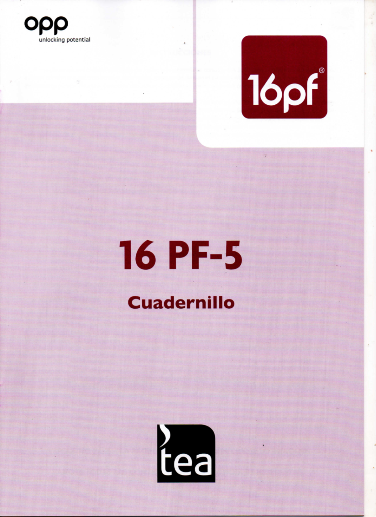 16-PF - PERSONALIDAD - PP 1 unlocking potential R 16pf 16 Cuadernillo P ...