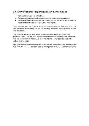 End of Module 5 - TEFL Universal - Home Teach Abroad Teach Online ...